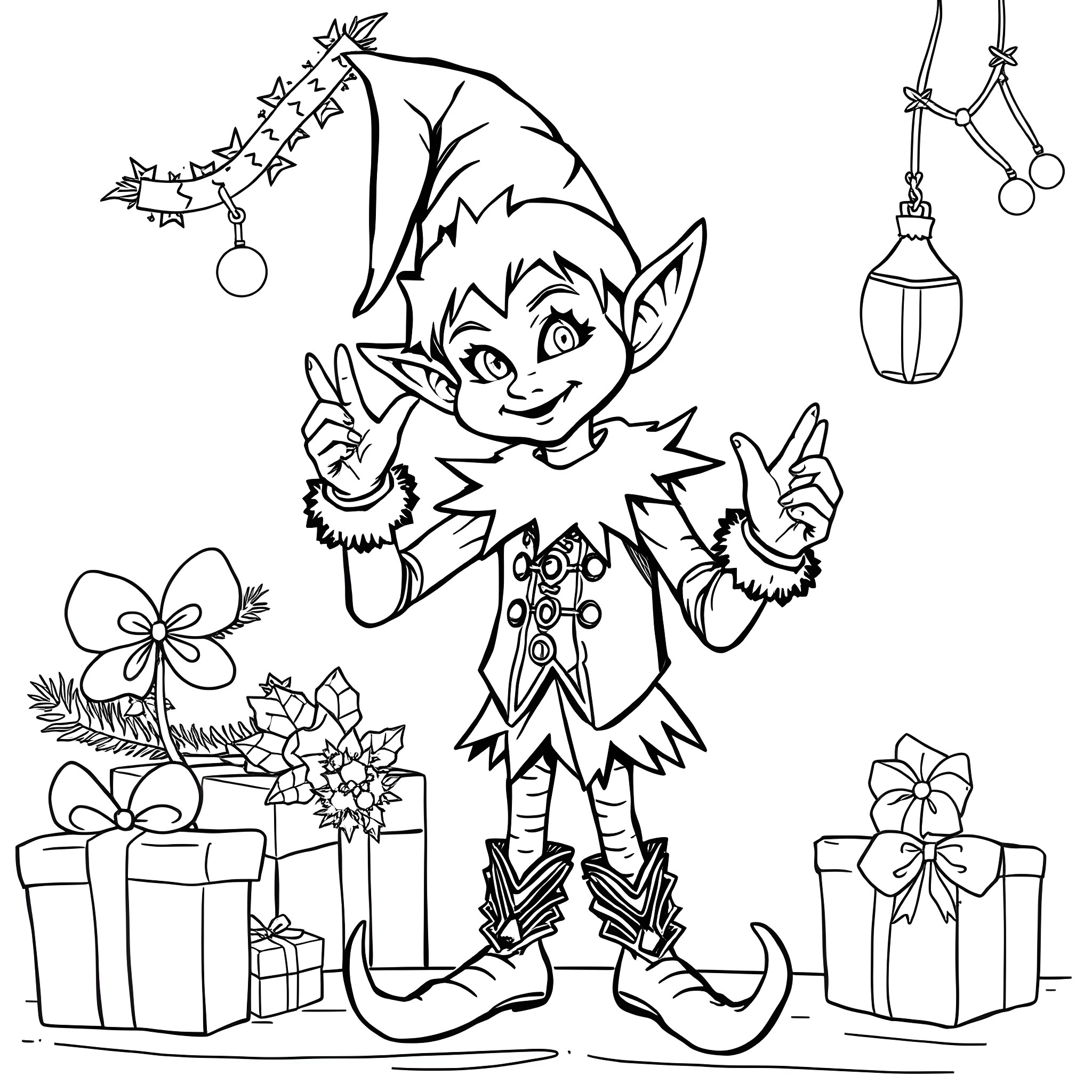 197 Best Elf Coloring Pages (Free Printable PDFs)