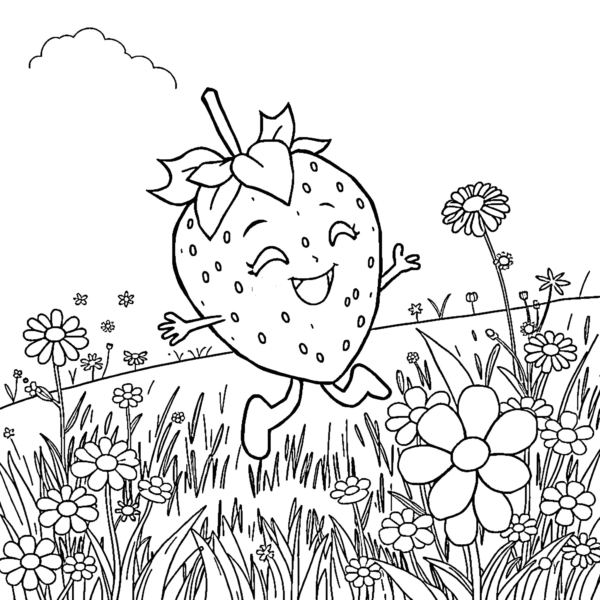 Best Strawberry Coloring Pages (Free Printable PDF)