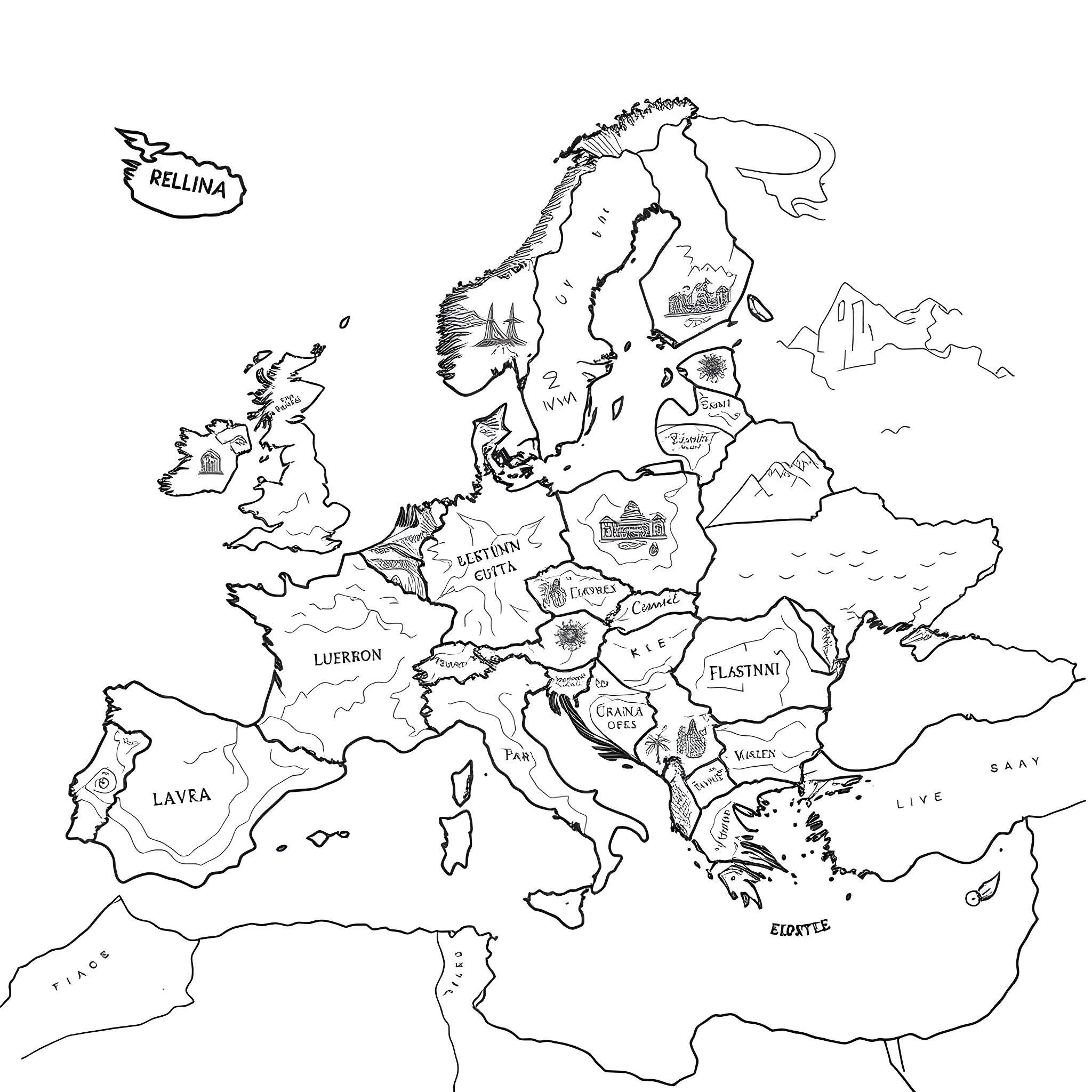 102 Best Map Coloring Pages (Free Printable PDFs)