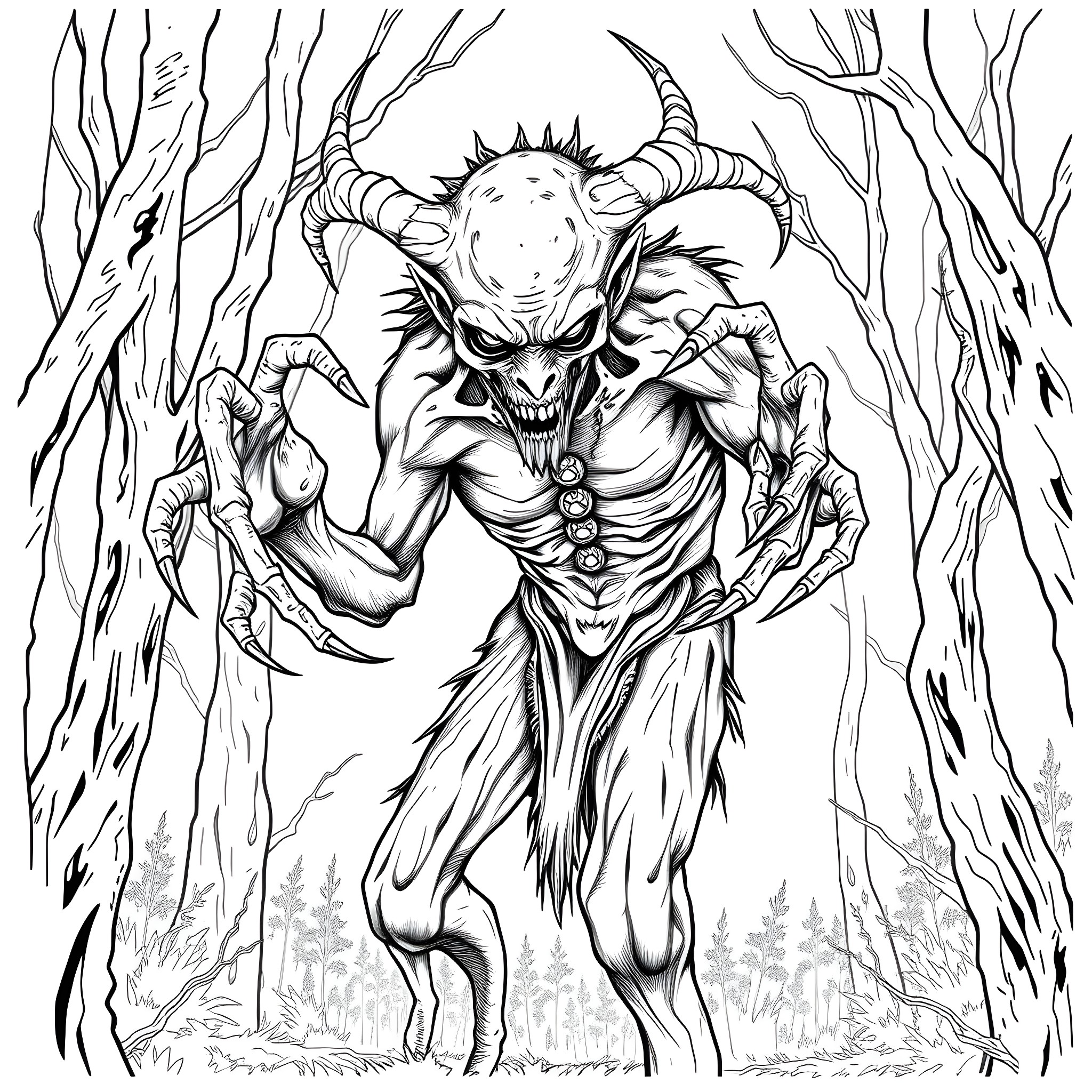 Best Wendigo Coloring Pages (Free Printable PDF)