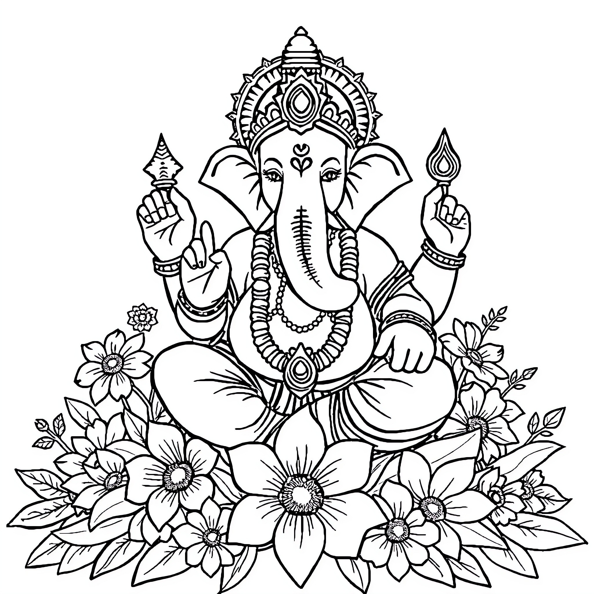Best Ganpati Coloring Pages (Free Printable PDF)