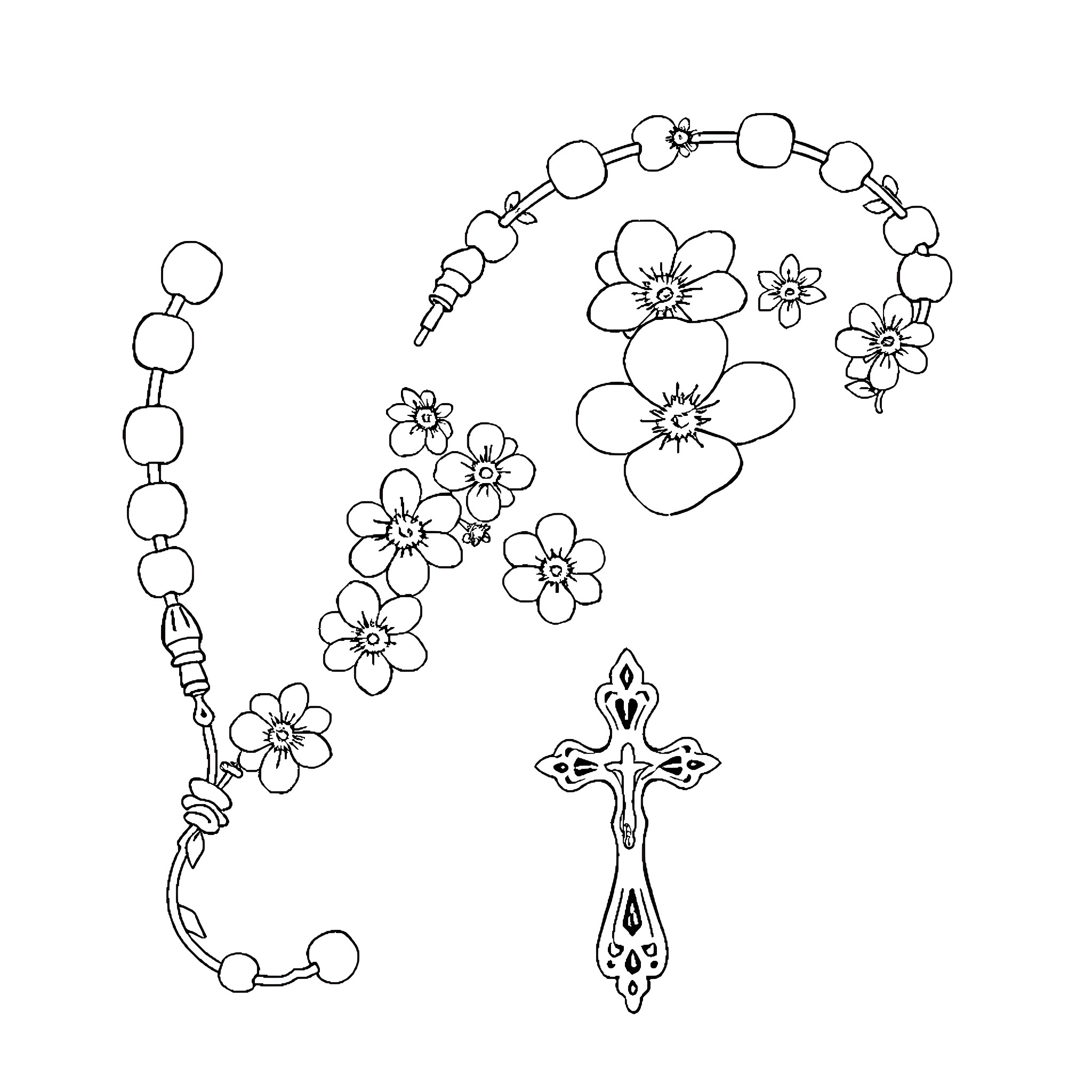 Best Rosary Coloring Pages (Free Printable PDF)