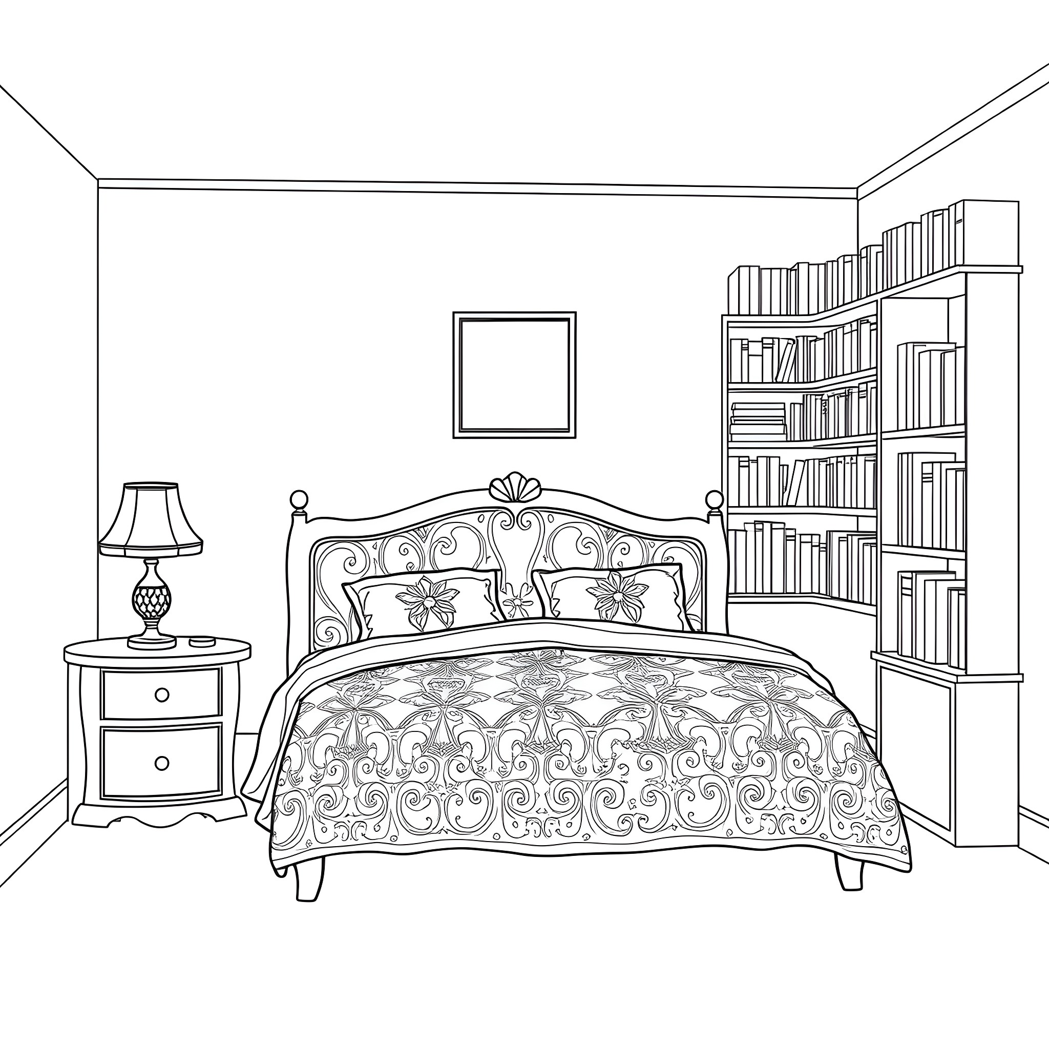 Best Bedroom Coloring Pages (Free Printable PDF)
