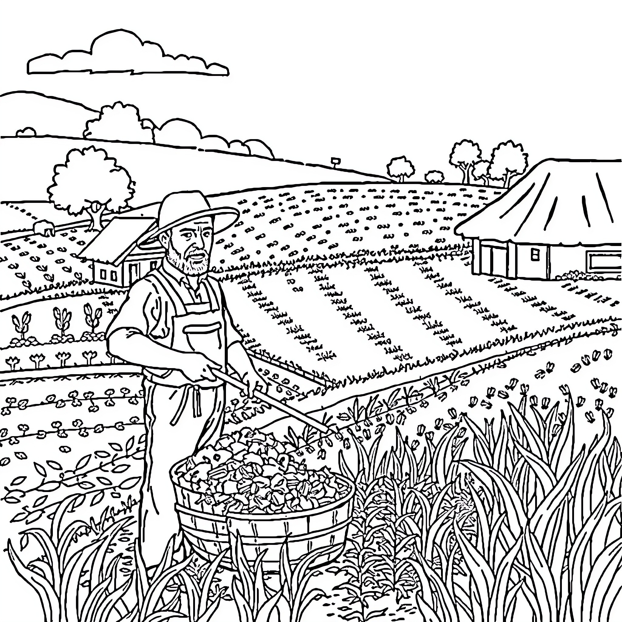 Best Farmer Coloring Pages (Free Printable PDF)