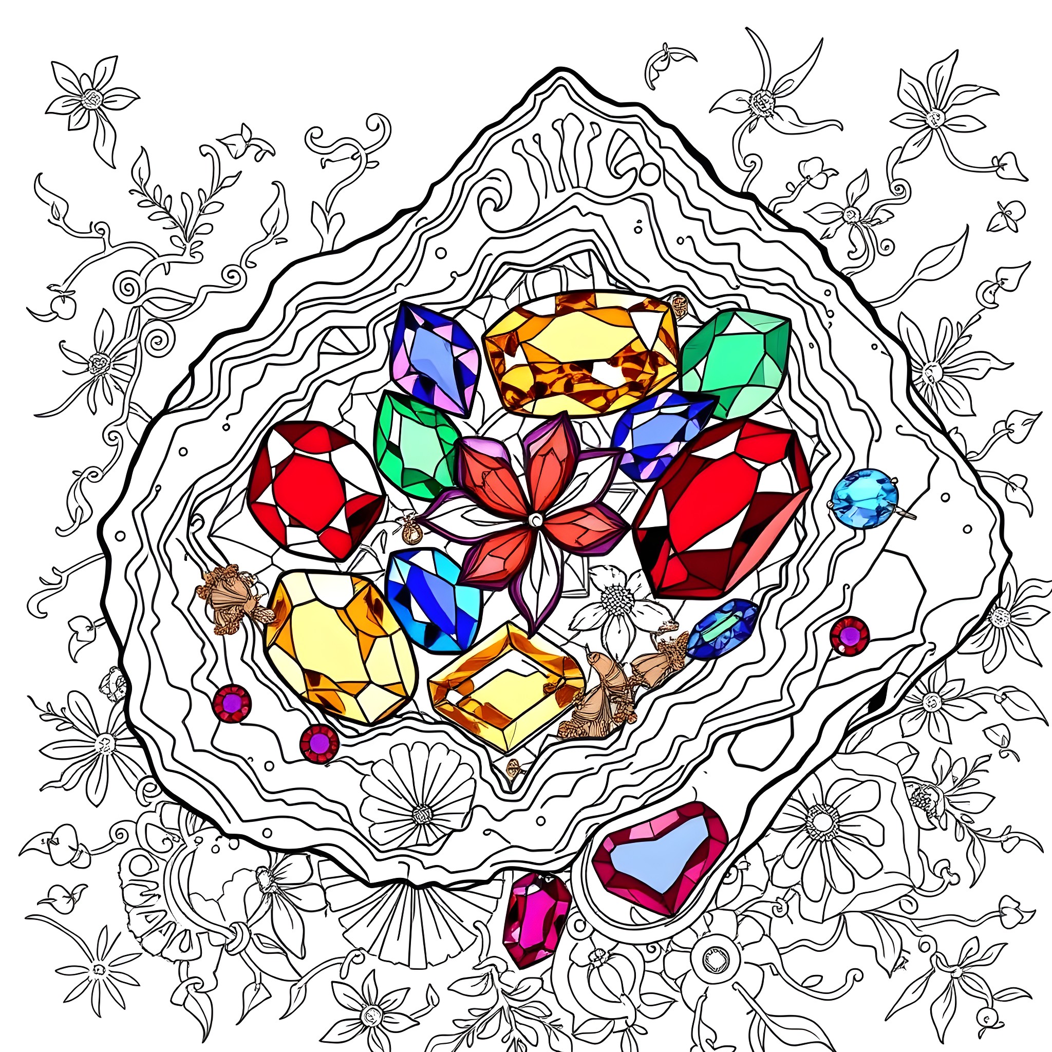 Best Gemstone Coloring Pages (Free Printable PDF)