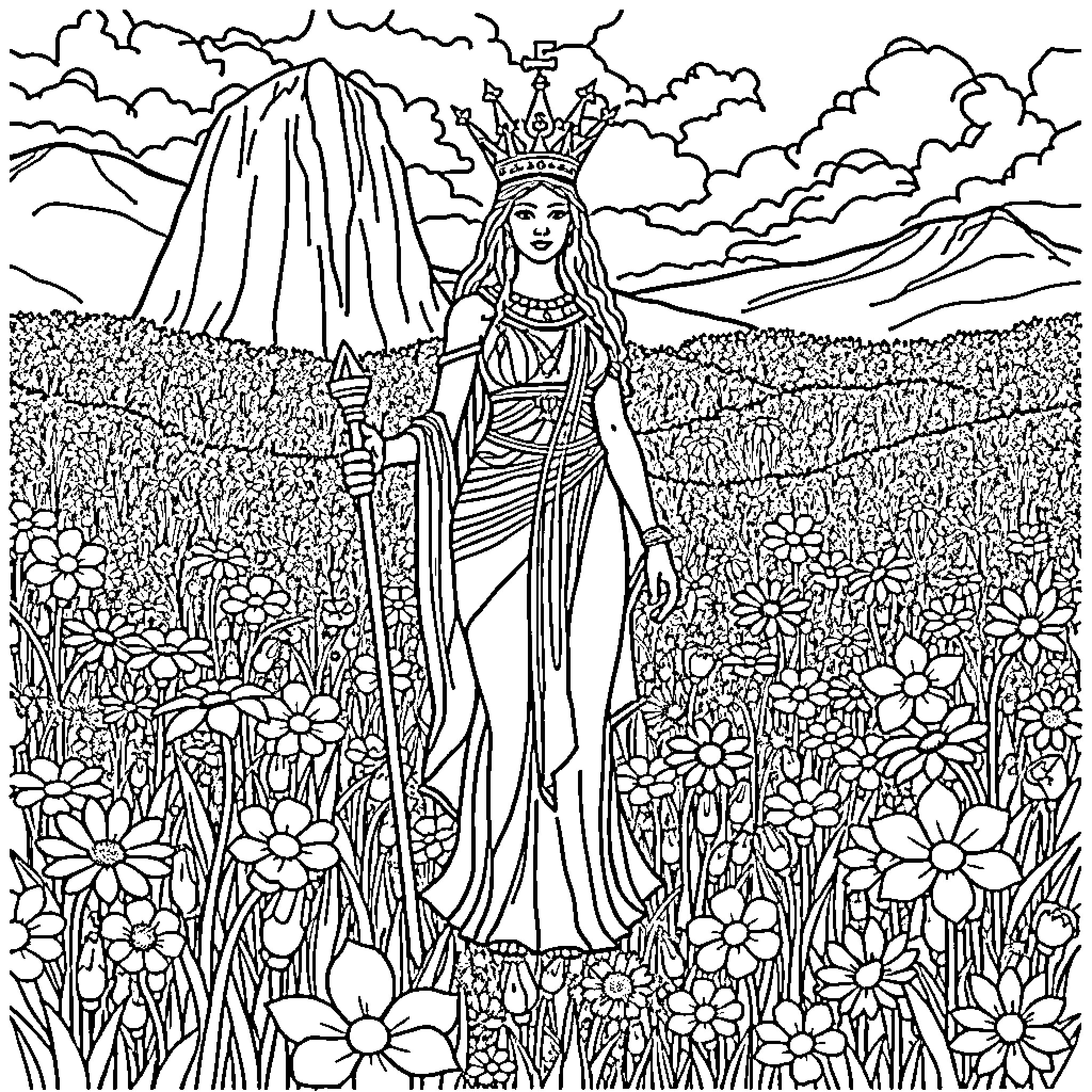 Best Goddess Coloring Pages (Free Printable PDF)