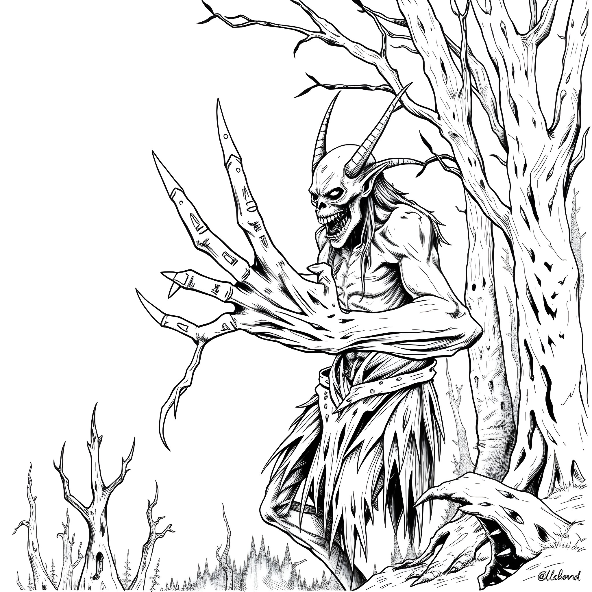 Best Wendigo Coloring Pages (Free Printable PDF)