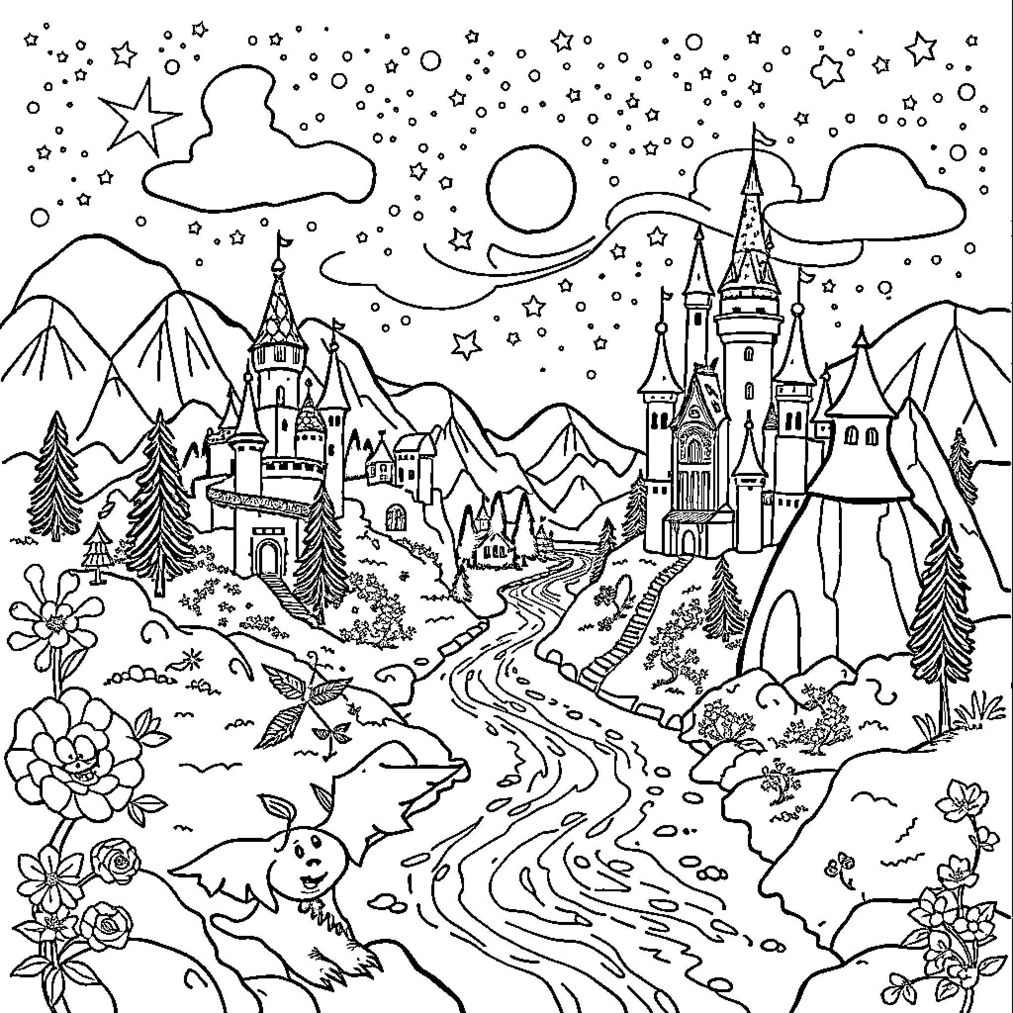 Best Fantasy Land Coloring Pages (Free Printable PDF)