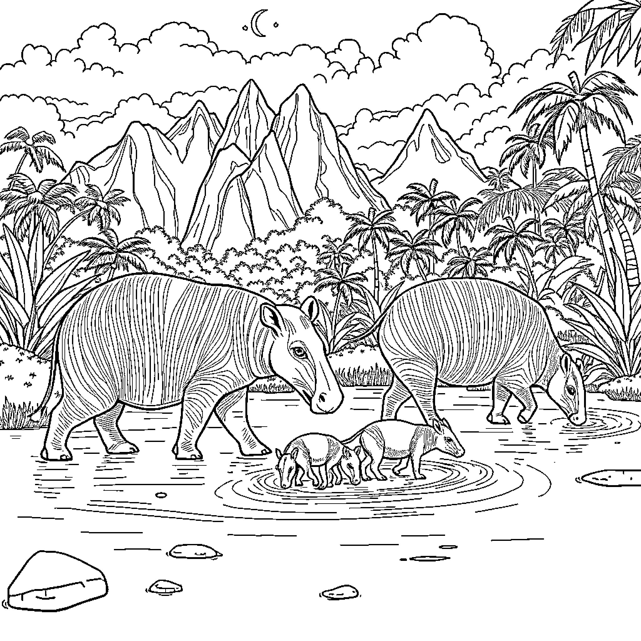 Best Tapir Coloring Pages (Free Printable PDF)