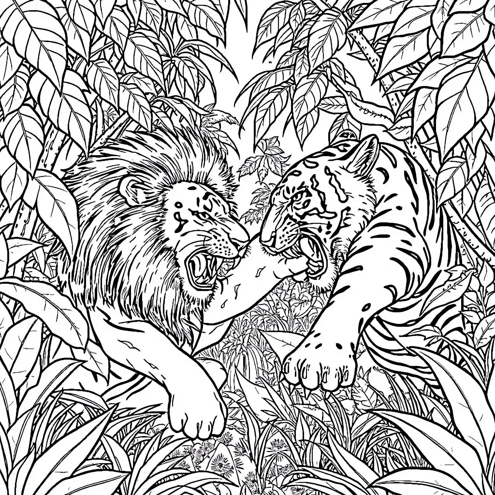 2 Best Lion vs Tiger Coloring Pages (Free Printable PDFs)