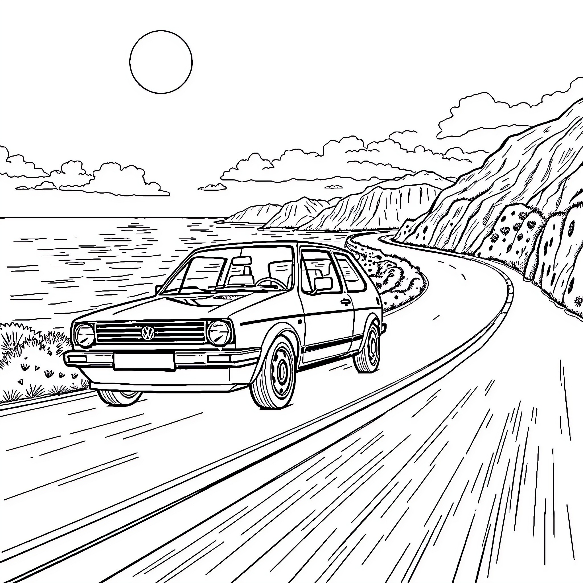 Best Vw Golf Coloring Pages (Free Printable PDF)