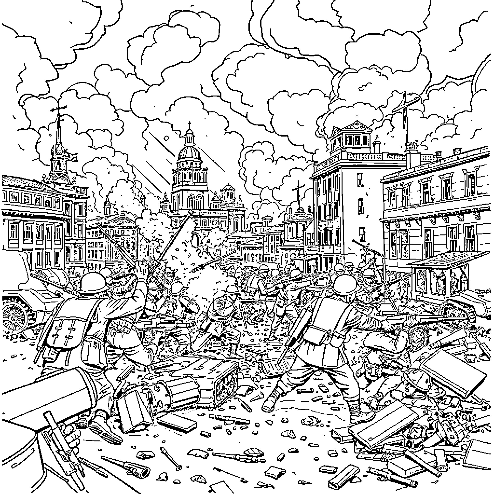 Best Battle Coloring Pages (Free Printable PDF)