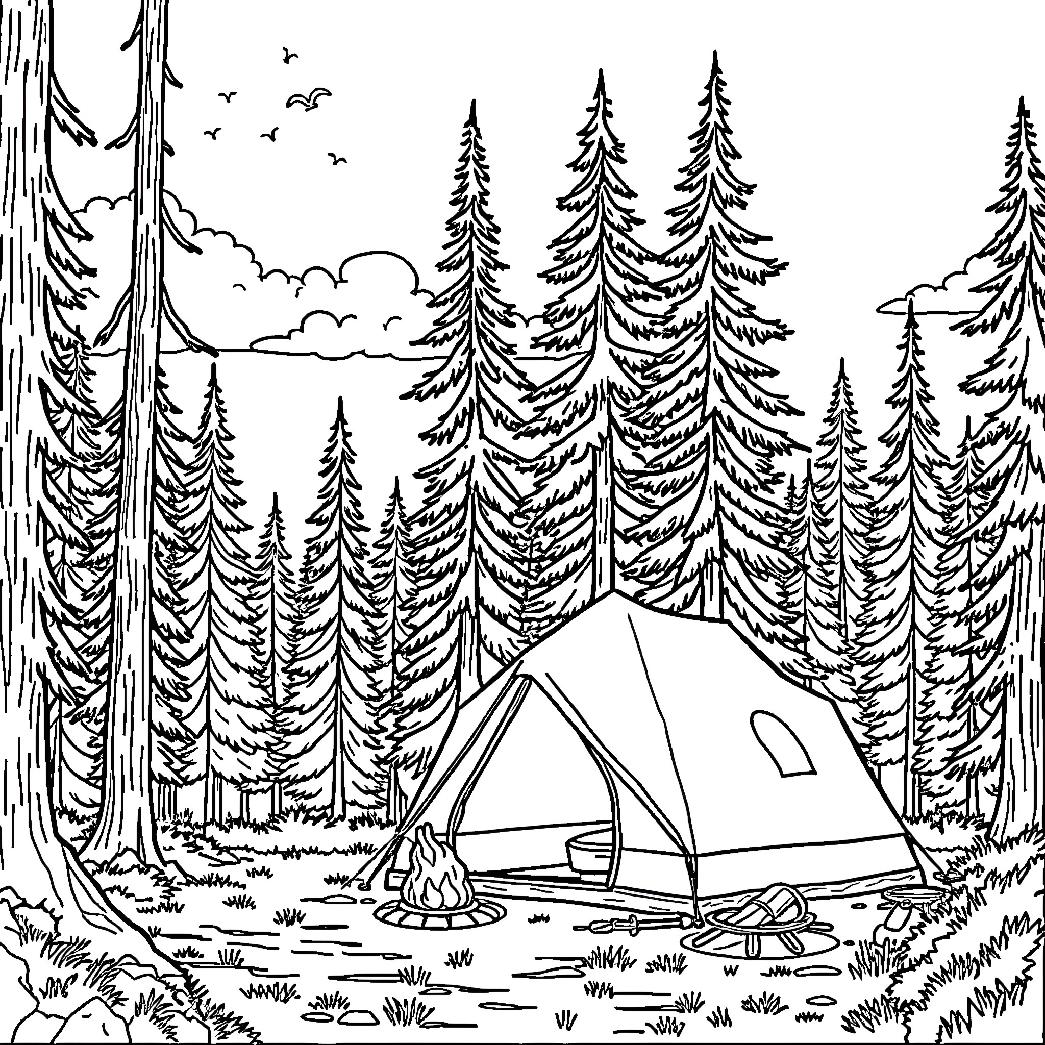 12 Best Camping Coloring Pages (Free Printable PDFs)