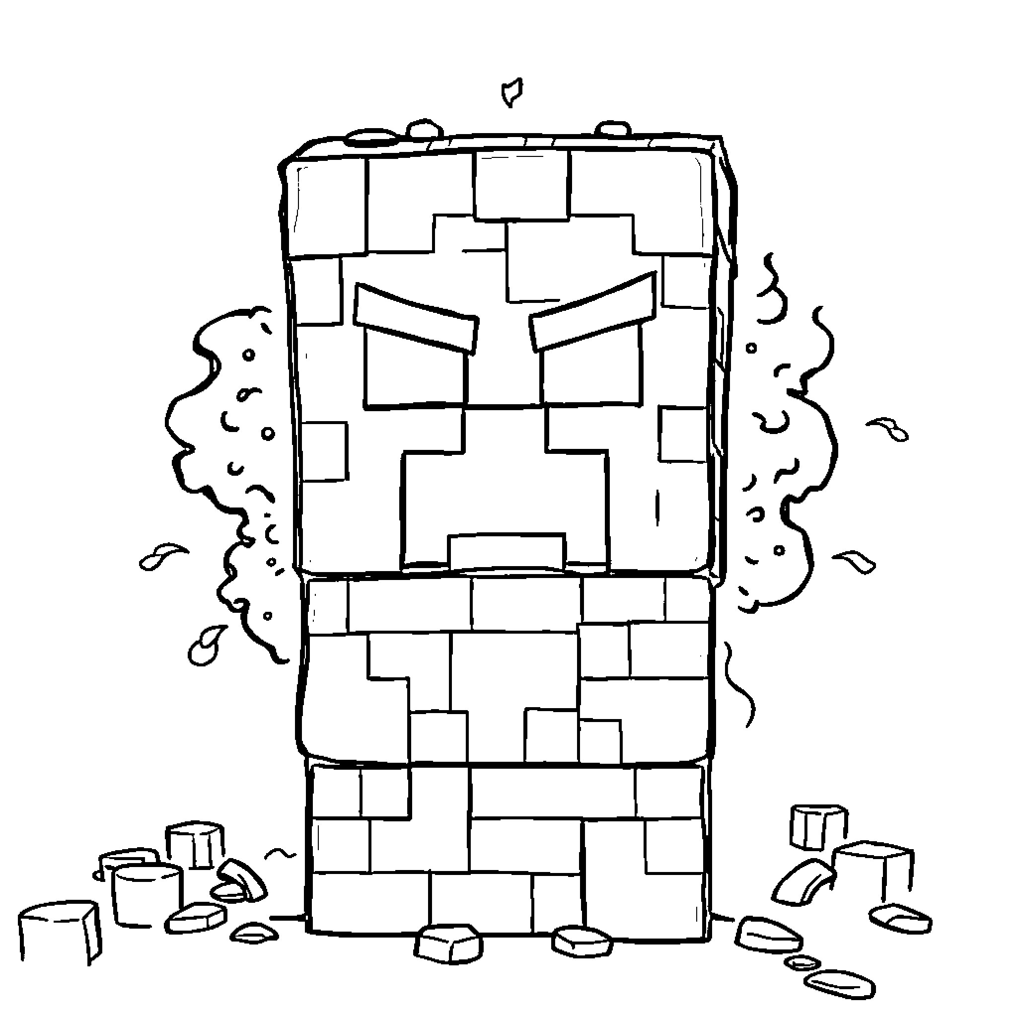 Best Creeper Coloring Pages (Free Printable PDF)