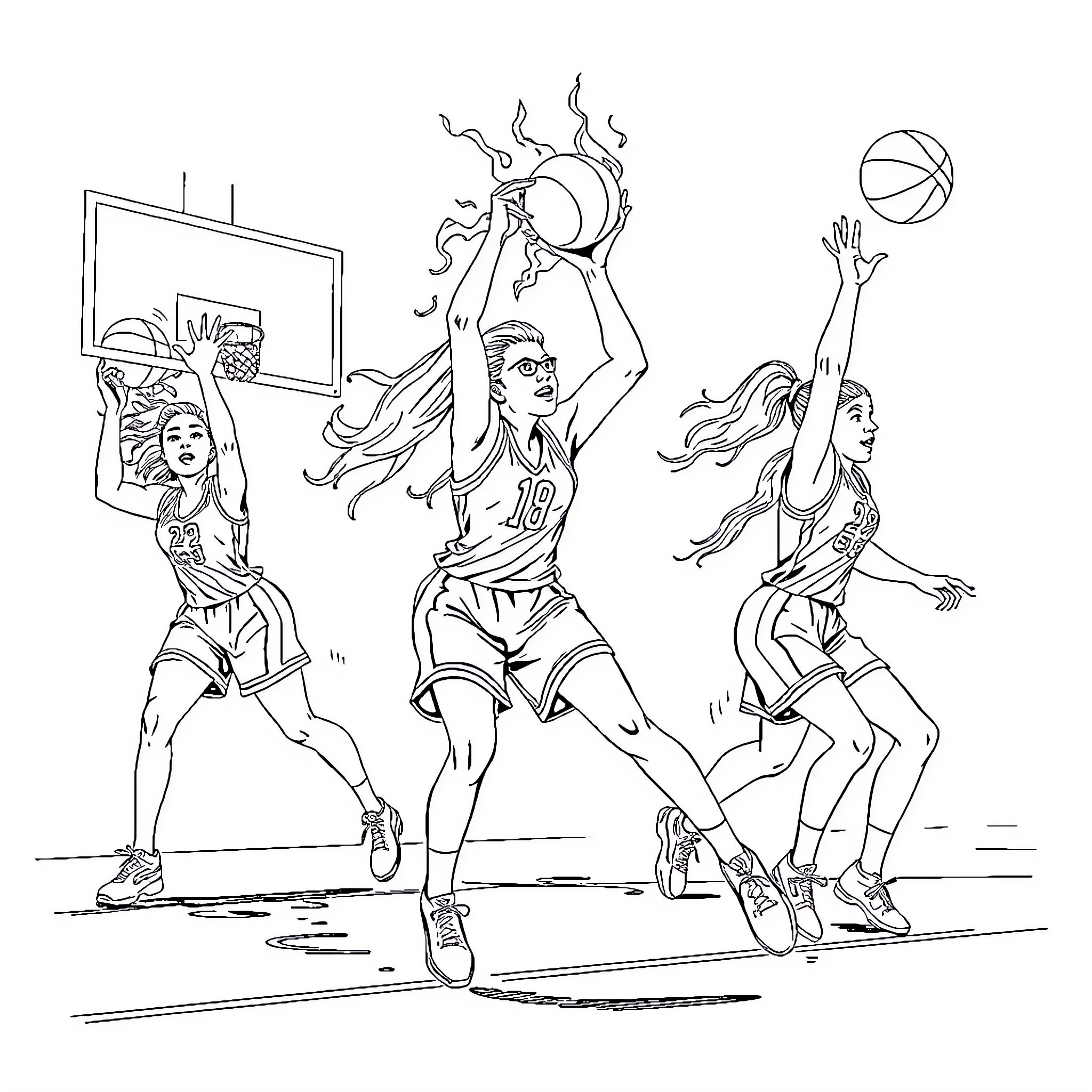 Best Fire Basketball Coloring Pages (Free Printable PDF)