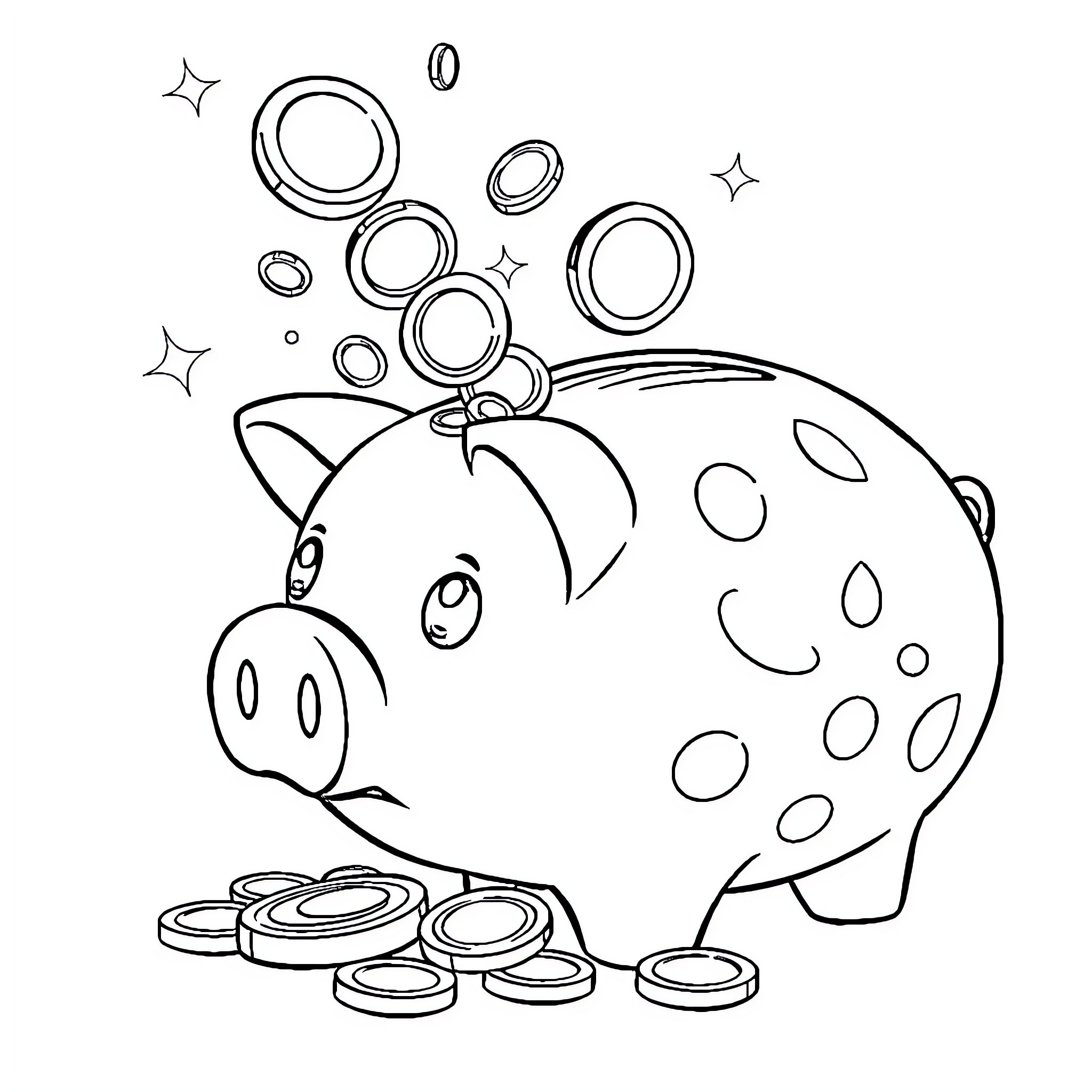 23 Best Piggy Bank Coloring Pages (Free Printable PDFs)