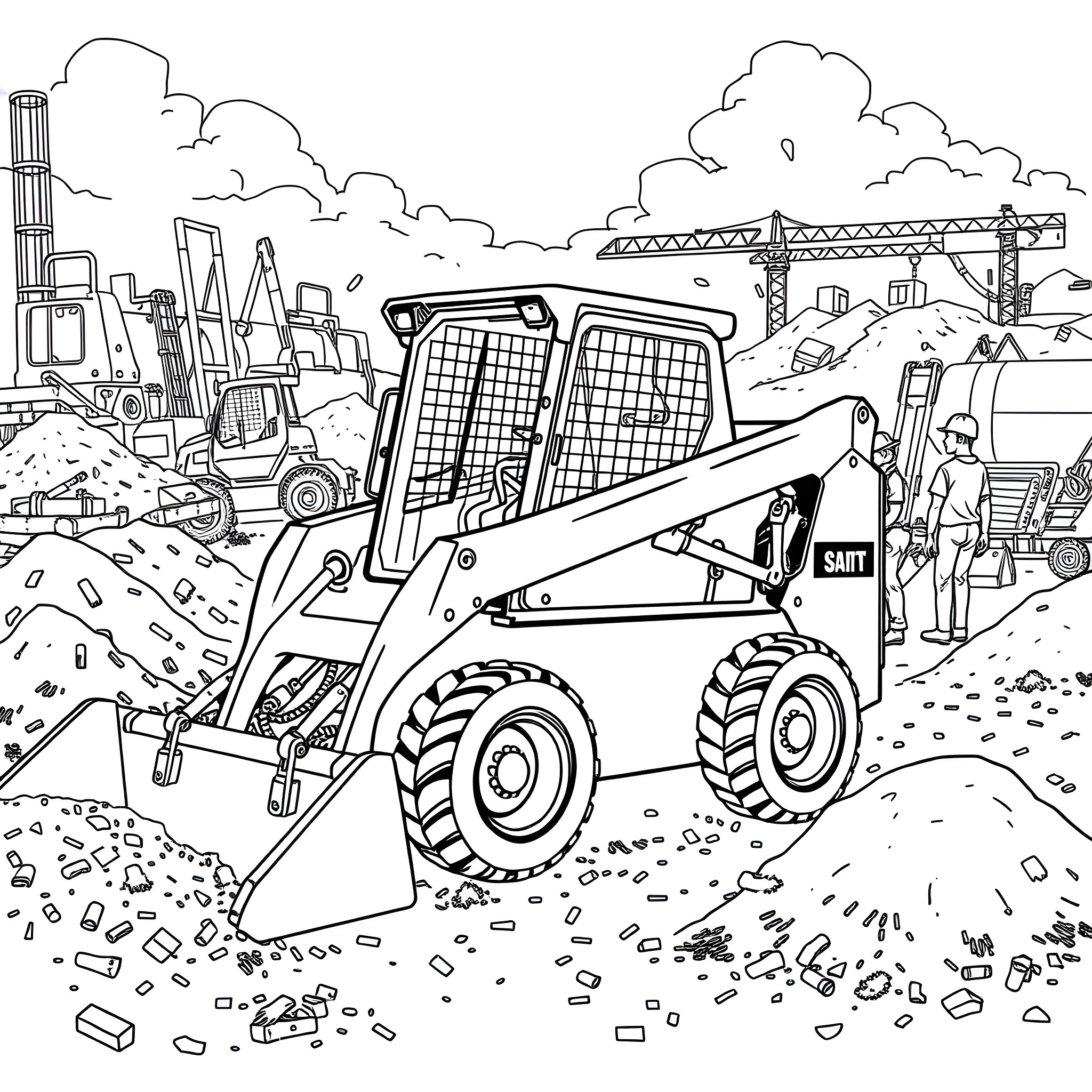 Best Skid Steer Coloring Pages (Free Printable PDF)