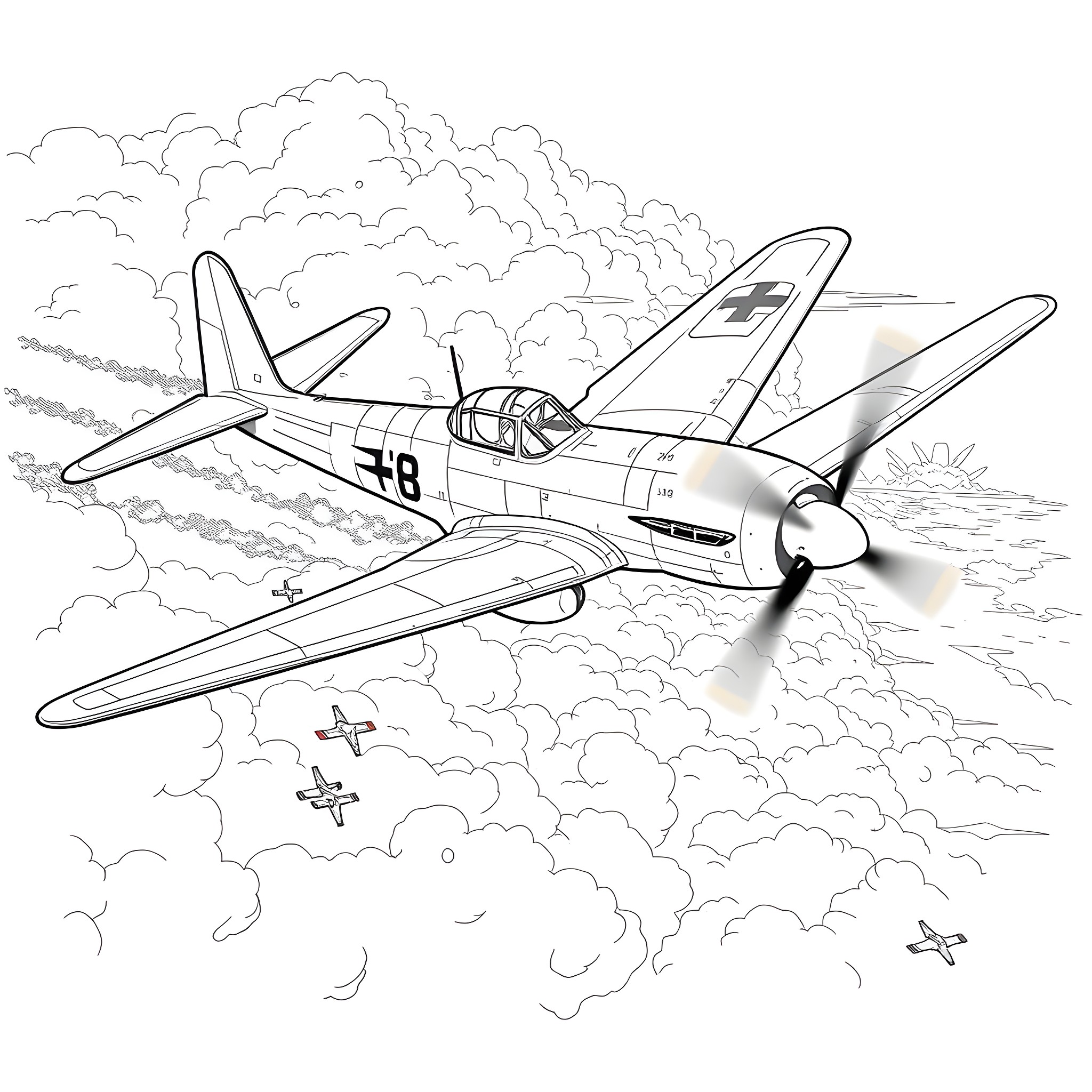 3 Best P38 Lightning Coloring Pages (Free Printable PDFs)