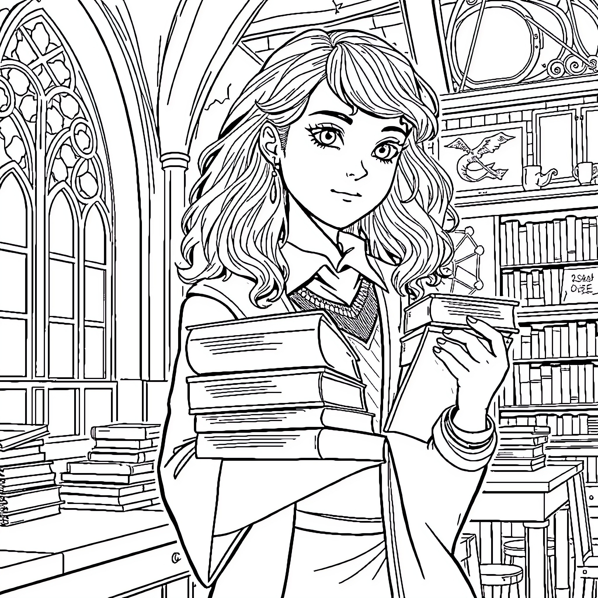 Best Hermione Granger Coloring Pages (Free Printable PDF)