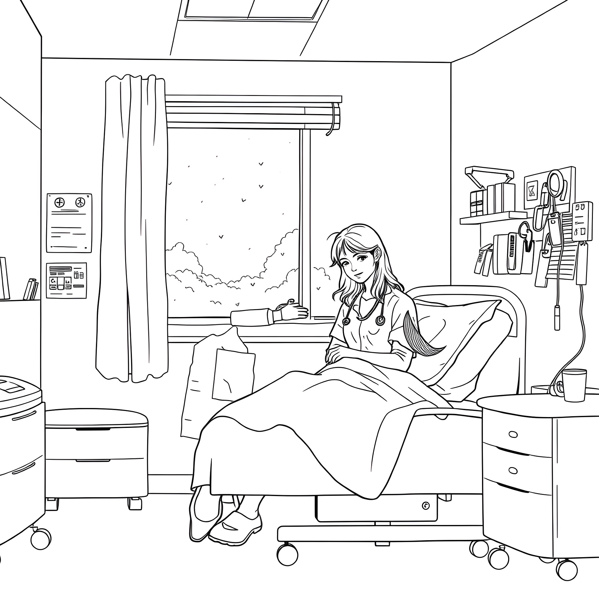 Best Nurse Coloring Pages (Free Printable PDF)