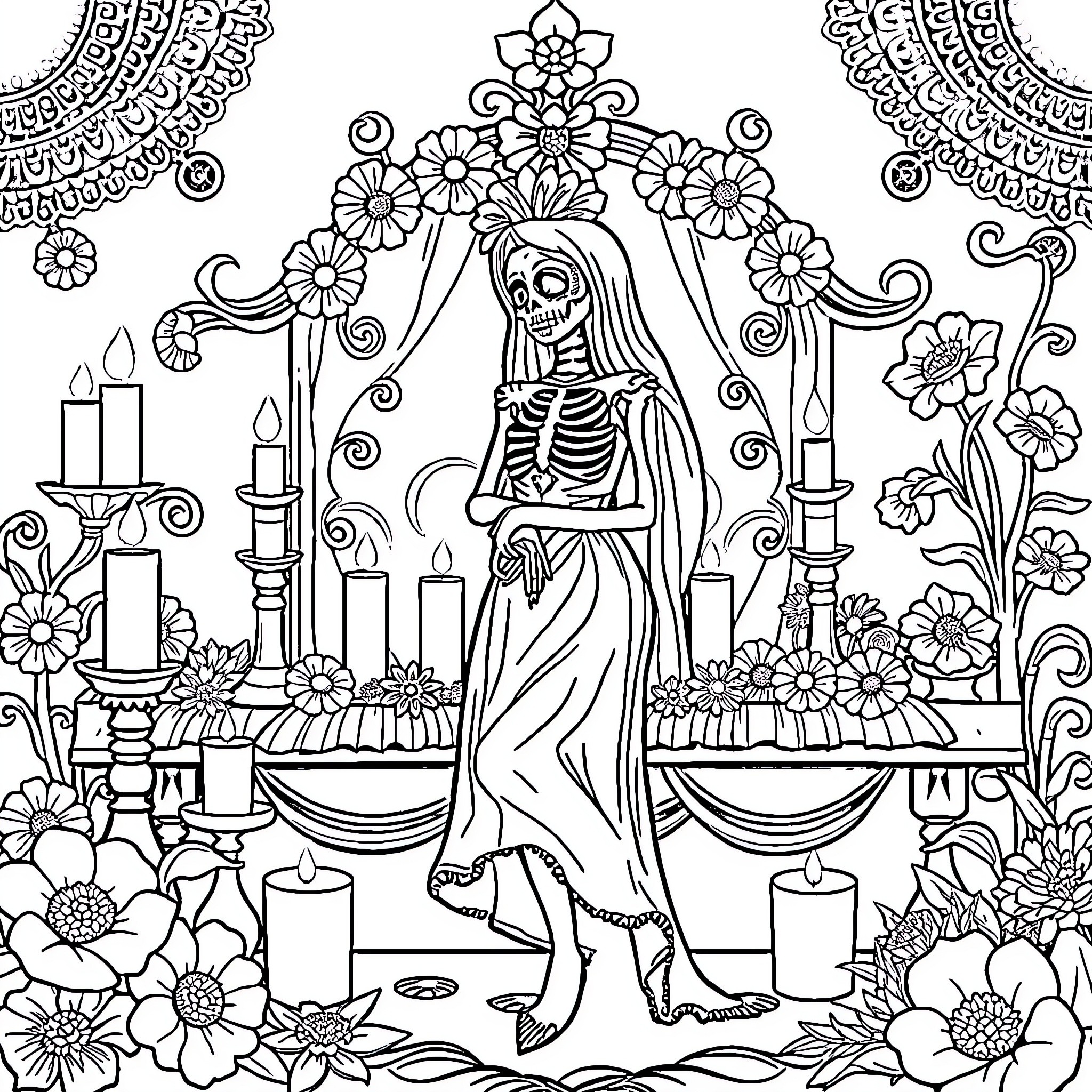 Best Catrina Coloring Pages (Free Printable PDF)