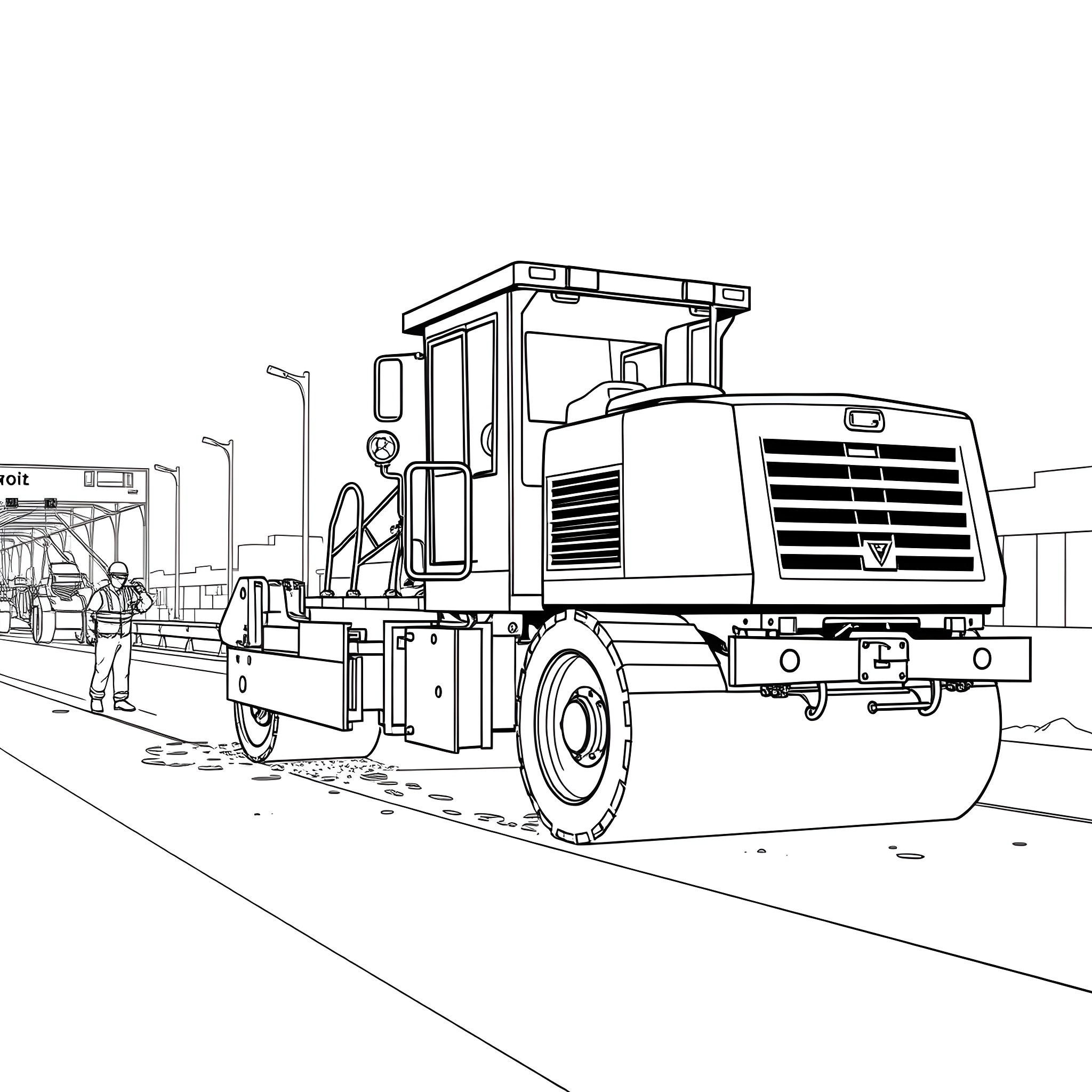 37 Best Asphalt Paver Coloring Pages (Free Printable PDFs)