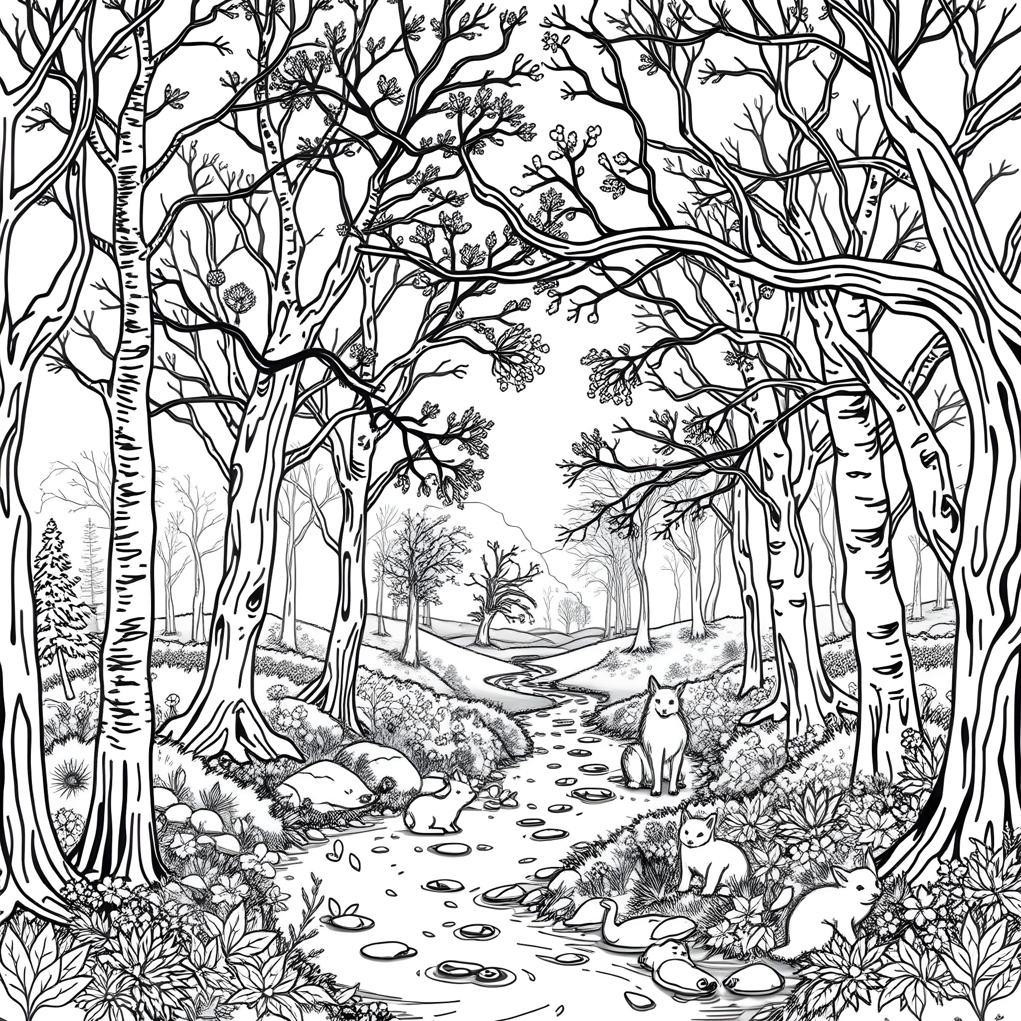 Best Forest Coloring Pages (Free Printable PDF)