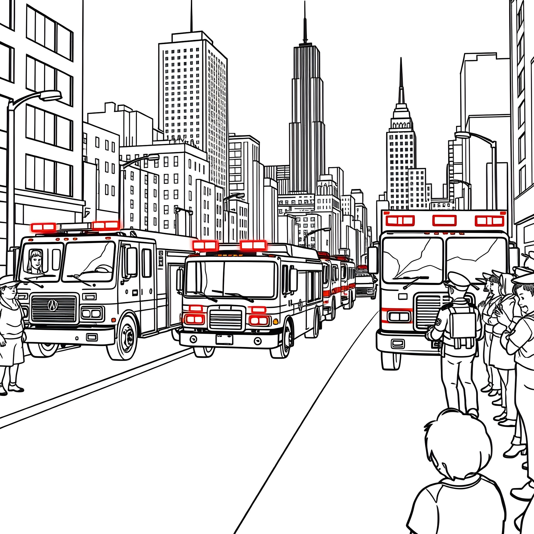 Best Emergency Vehicle Coloring Pages (Free Printable PDF)