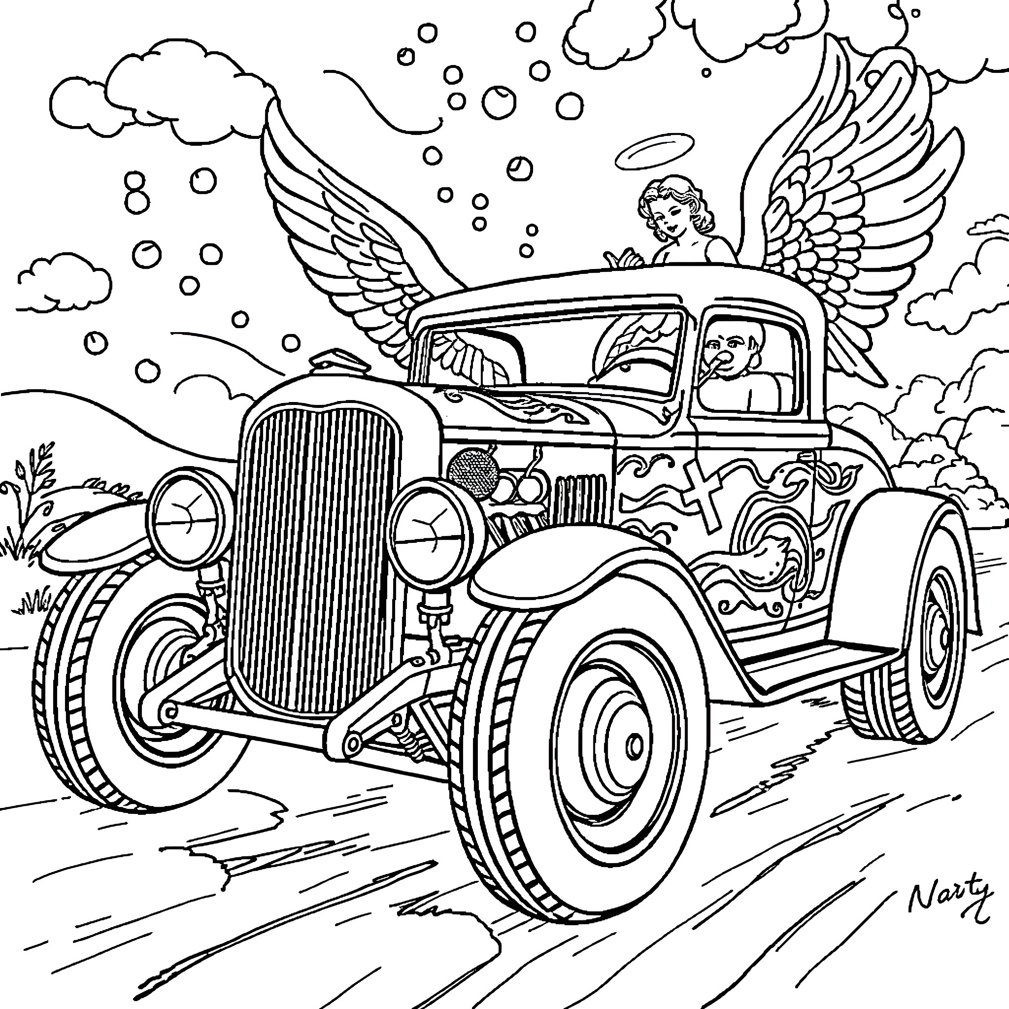 Best Hot Rod Coloring Pages (Free Printable PDF)