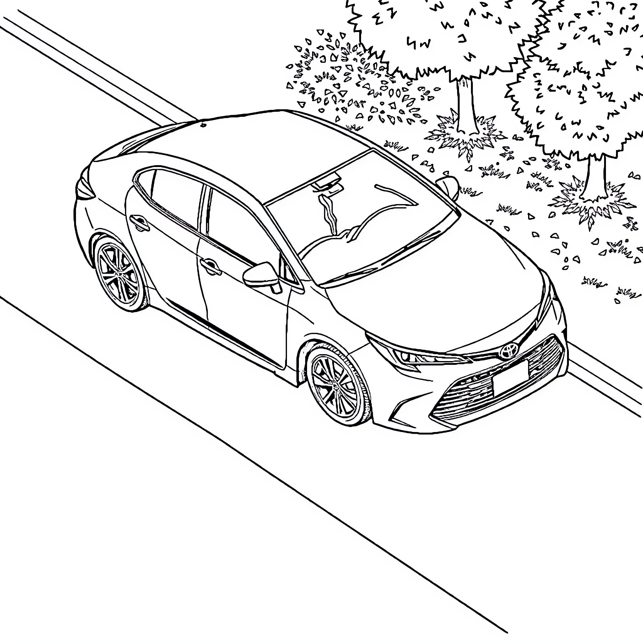 Toyota Ae86 Corolla Drawings Sketch Coloring Page