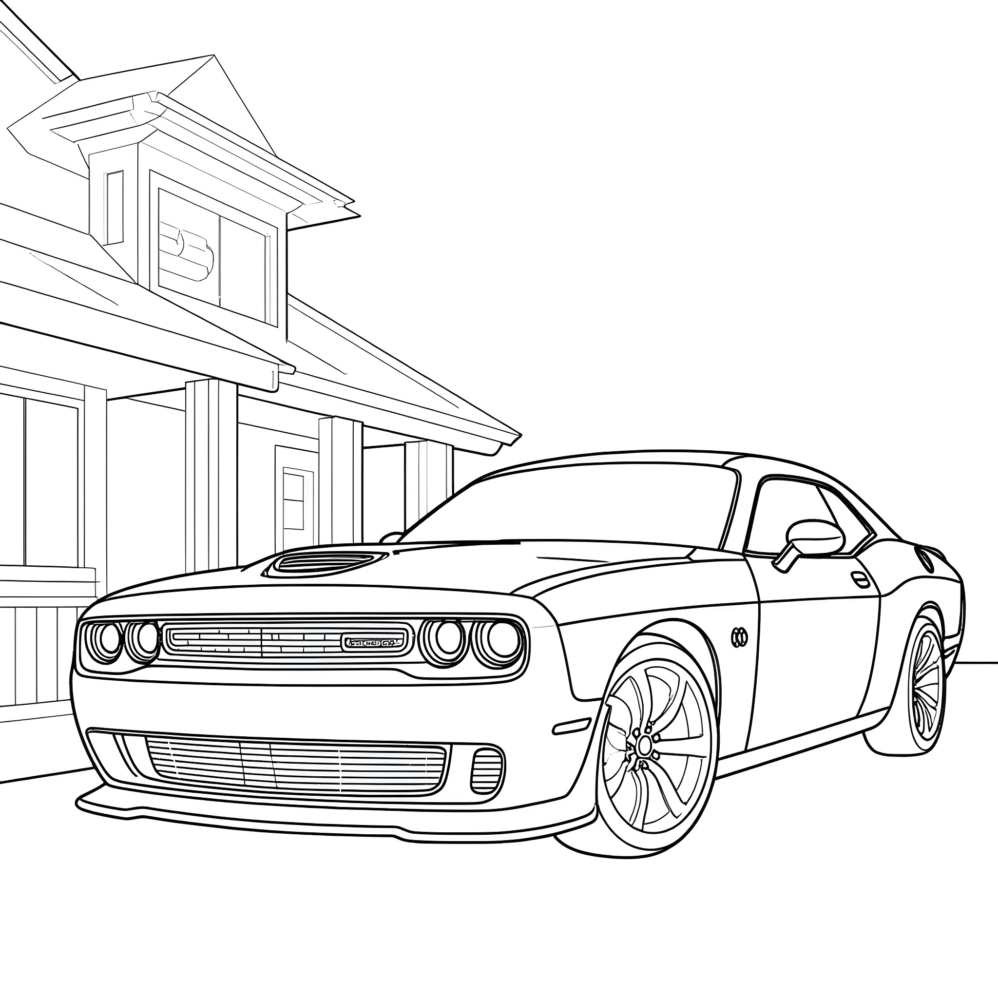 26 Best Dodge Challenger Coloring Pages (Free Printable PDFs)