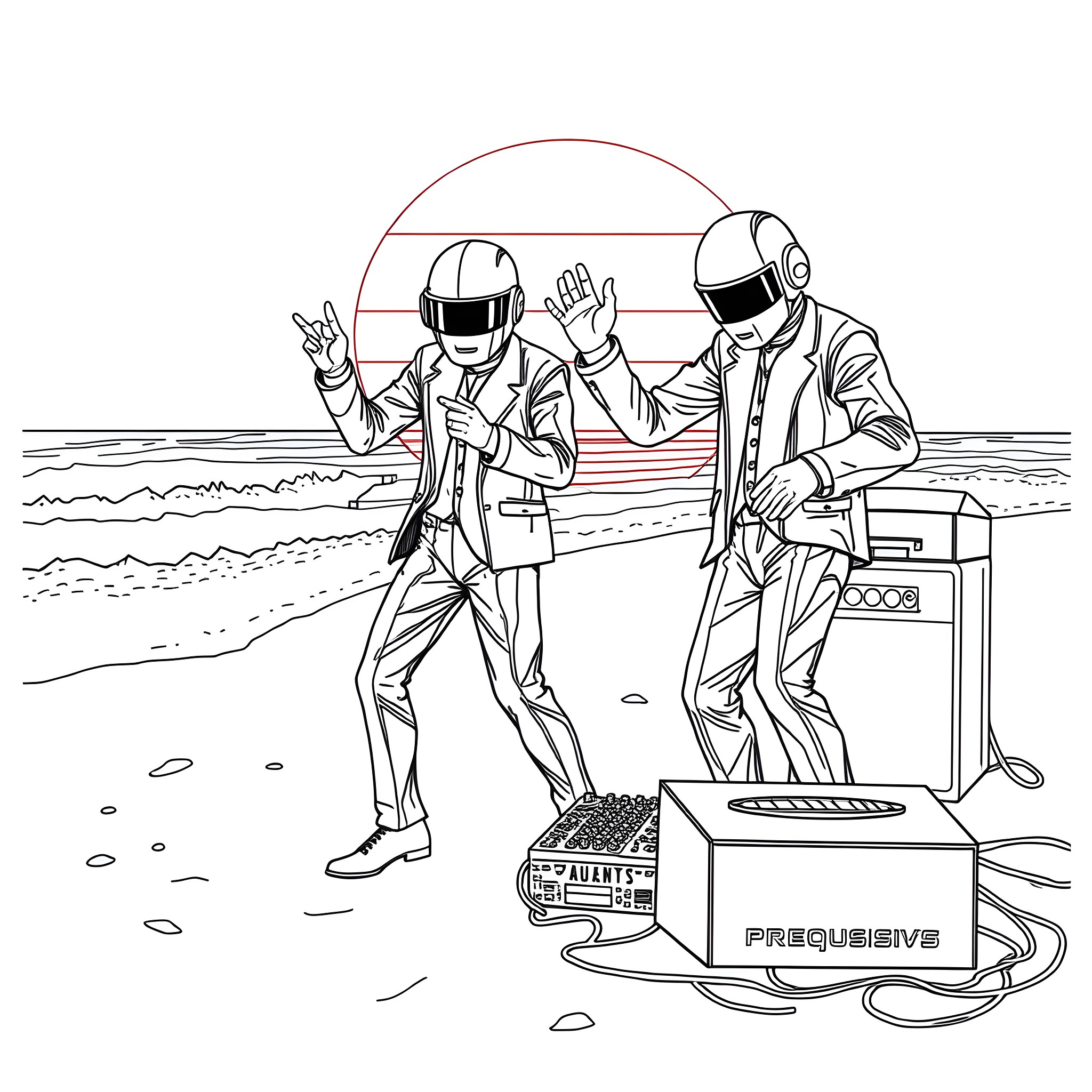 Best Daft Punk Coloring Pages (Free Printable PDF)