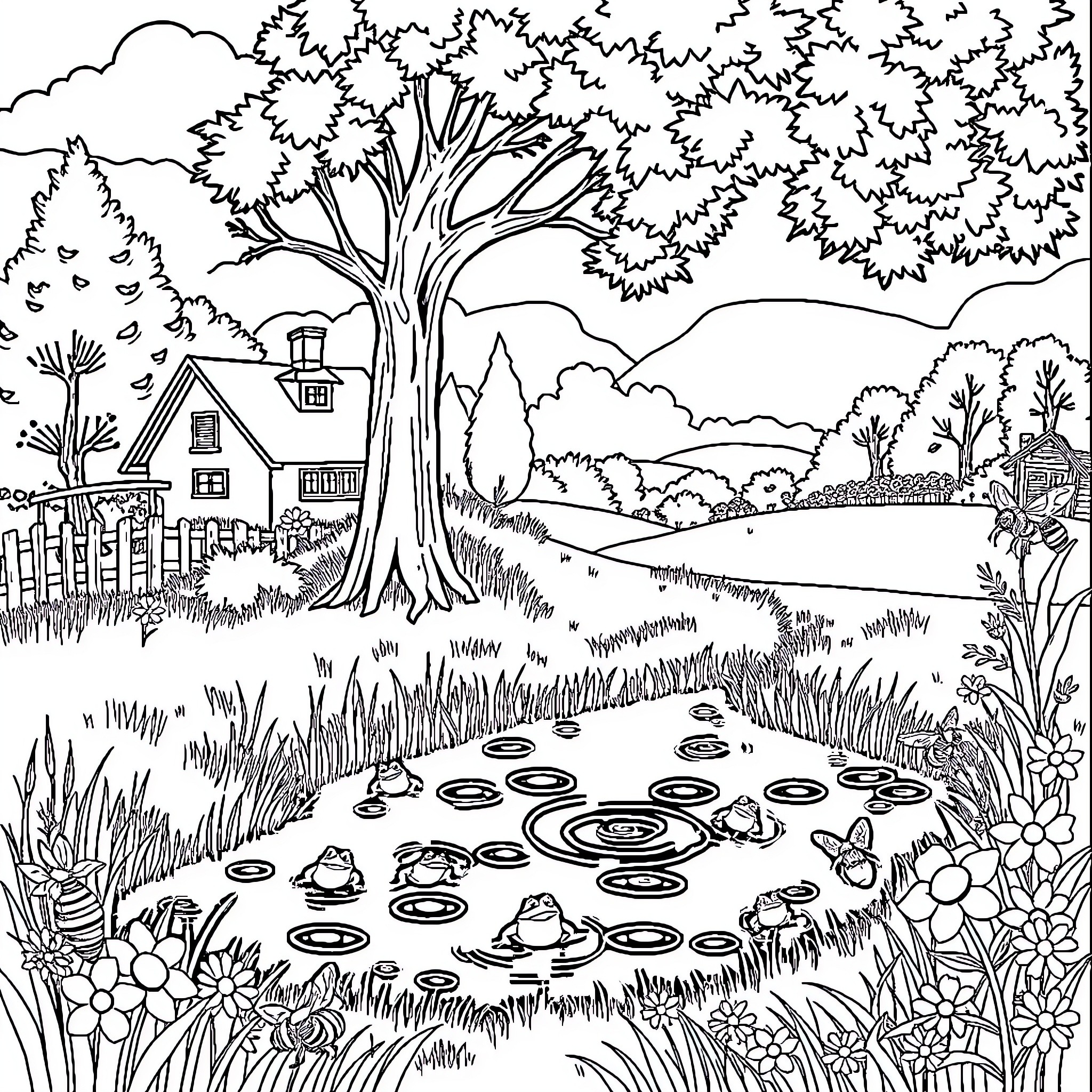 1 Best Countryside Coloring Pages (Free Printable PDFs)