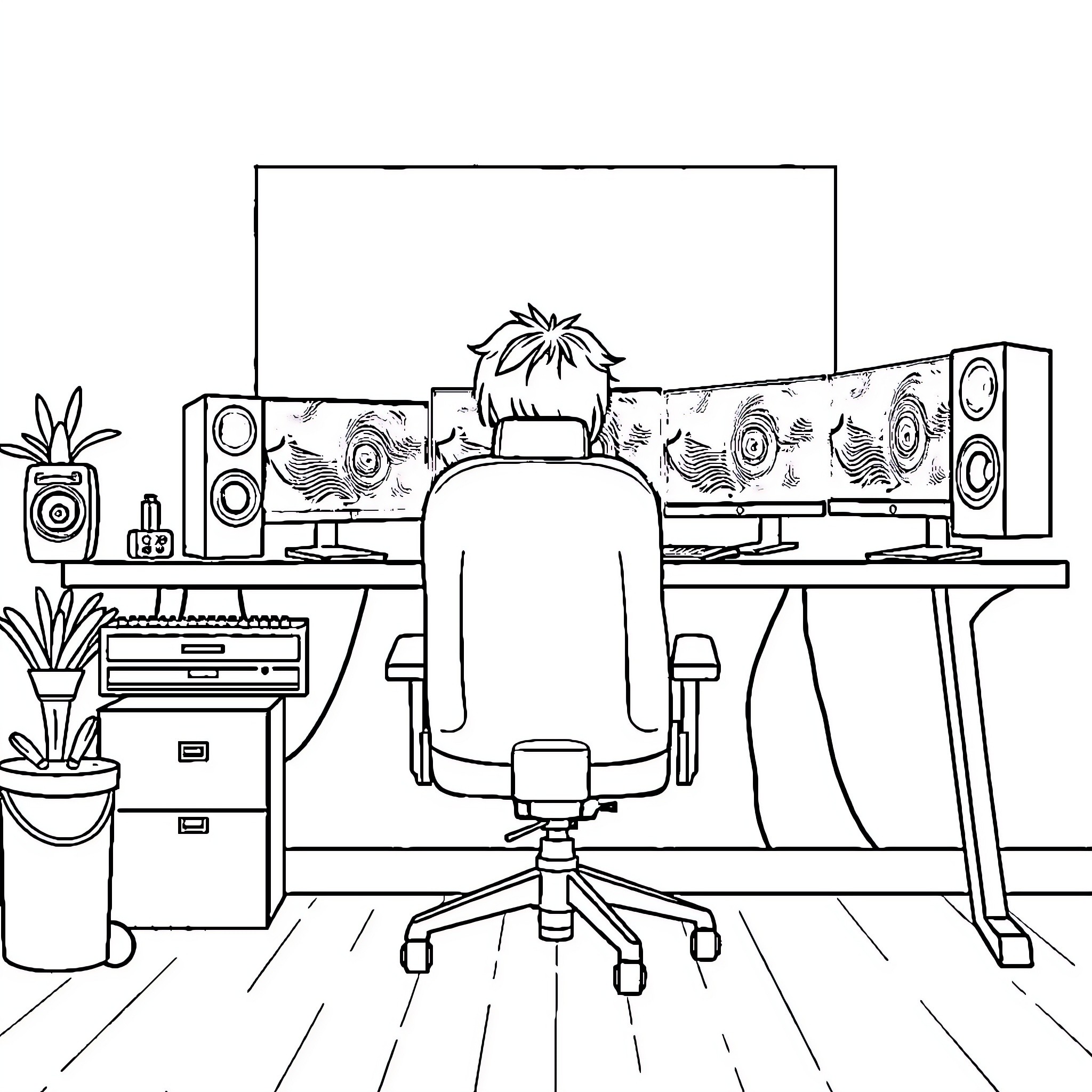 1 Best Gaming Desk Coloring Pages (Free Printable PDFs)