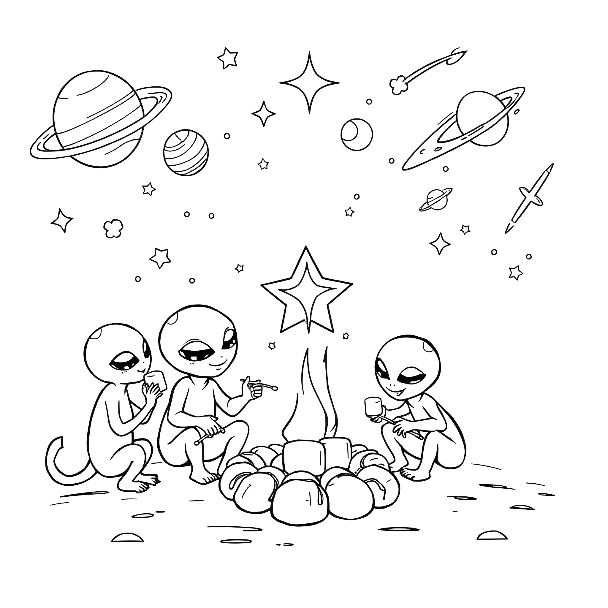 165 Best Alien Coloring Pages (Free Printable PDFs)
