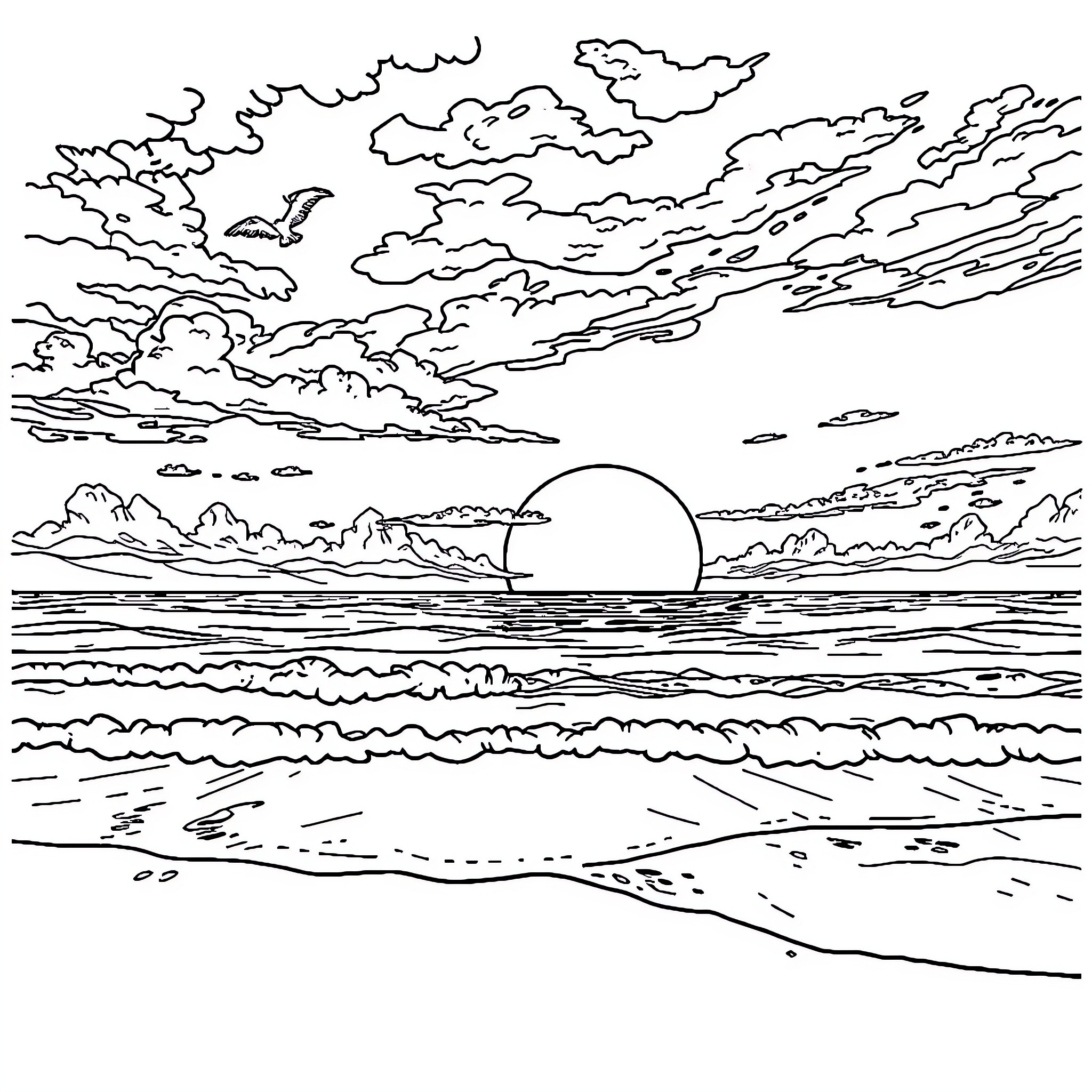 118 Best Sunset Coloring Pages (Free Printable PDFs)