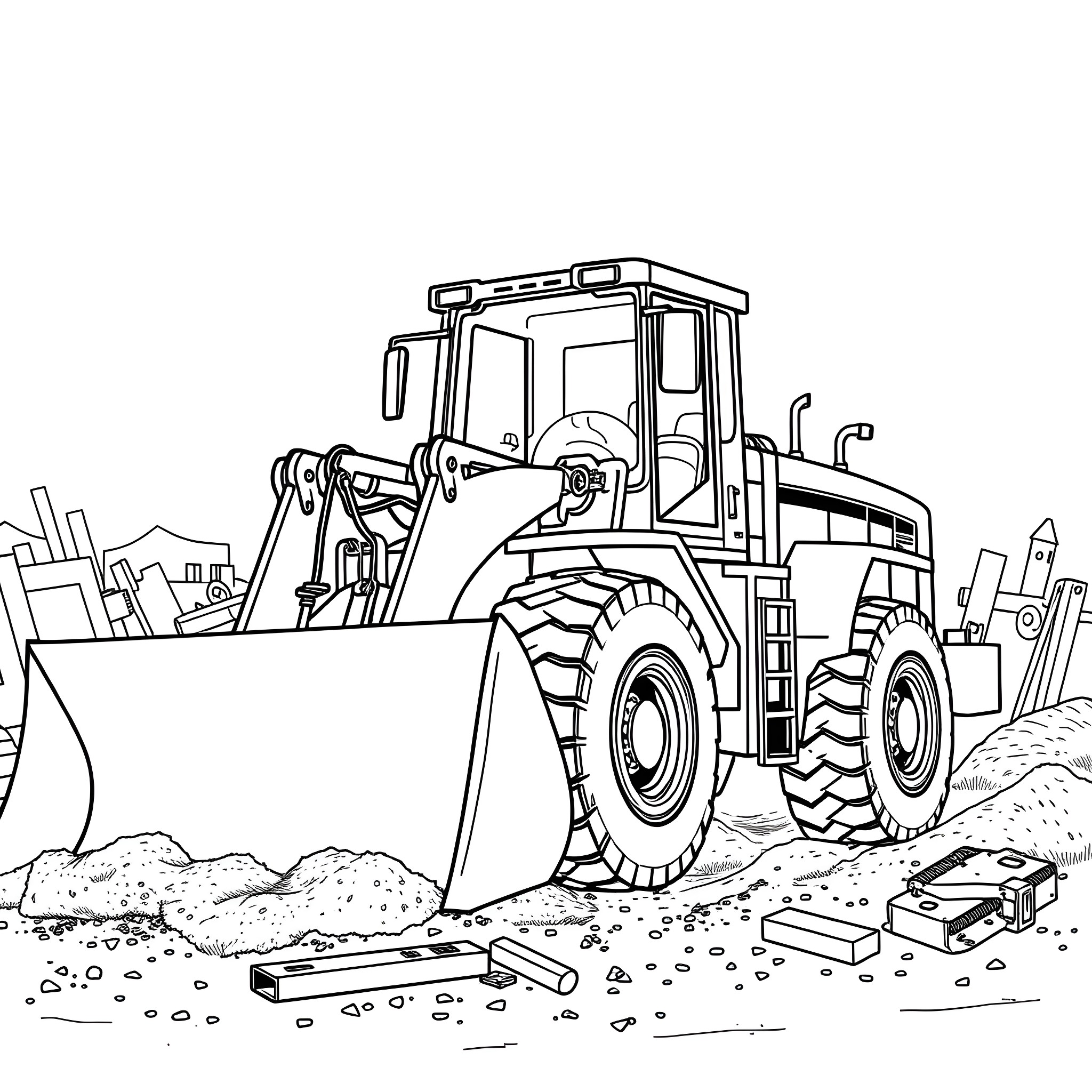 8 Best Front Loader Coloring Pages (Free Printable PDFs)