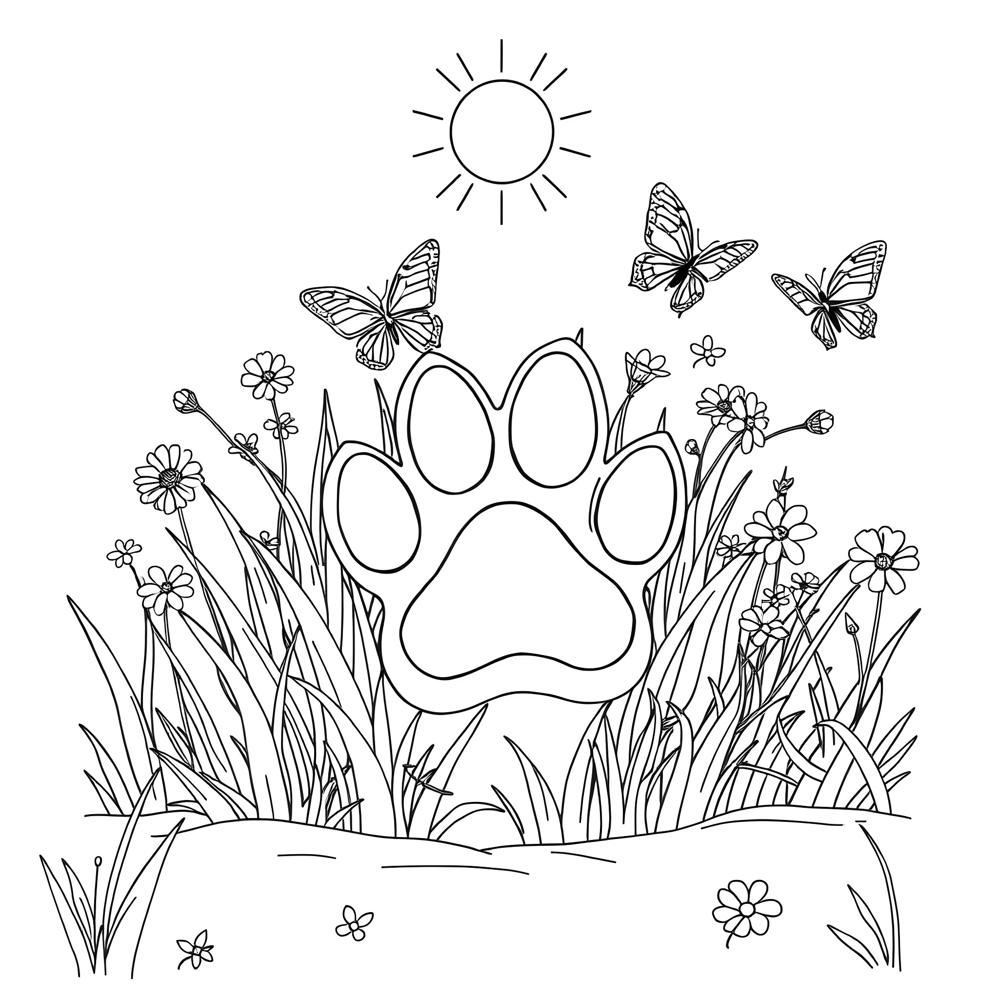 17 Best Paw Coloring Pages (Free Printable PDFs)