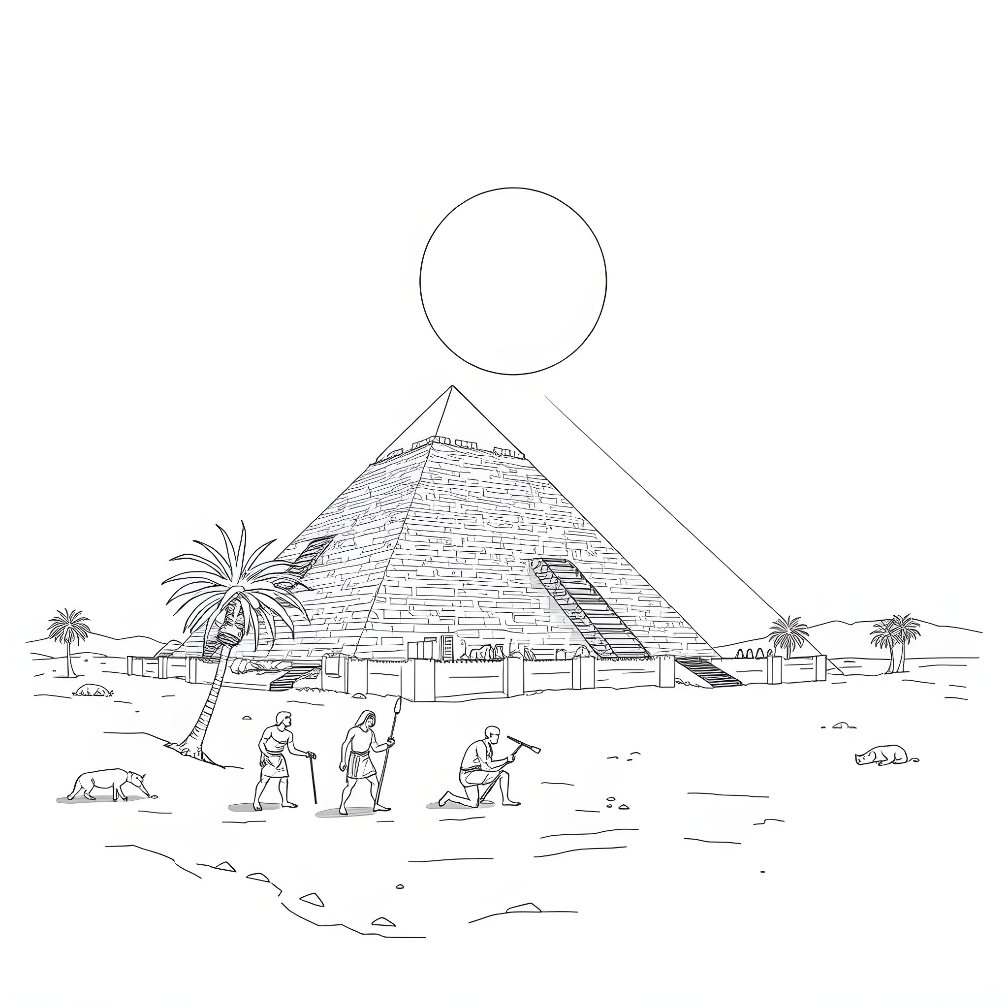 36 Best Pyramid Coloring Pages (Free Printable PDFs)