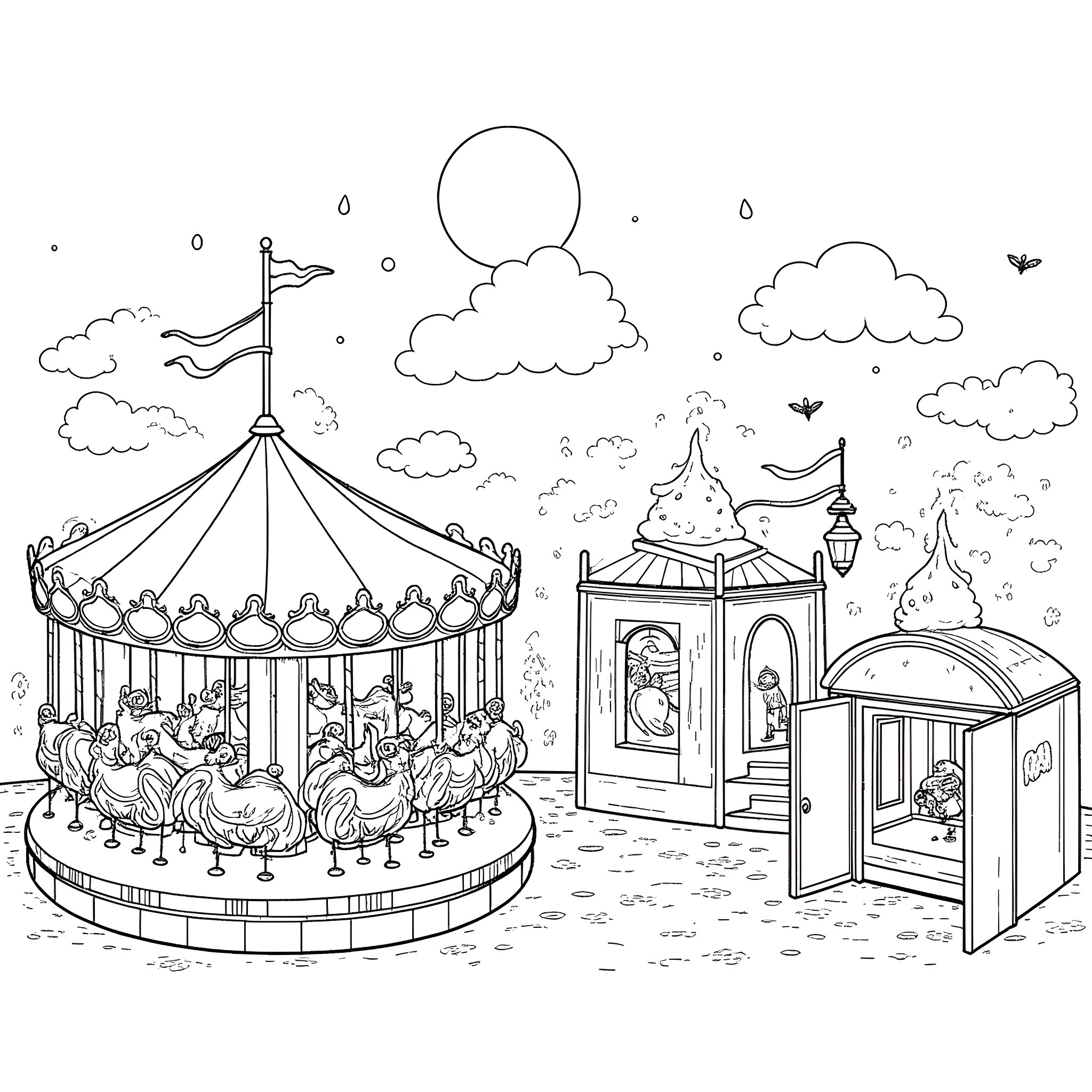 Best Amusement Park Coloring Pages (Free Printable PDF)