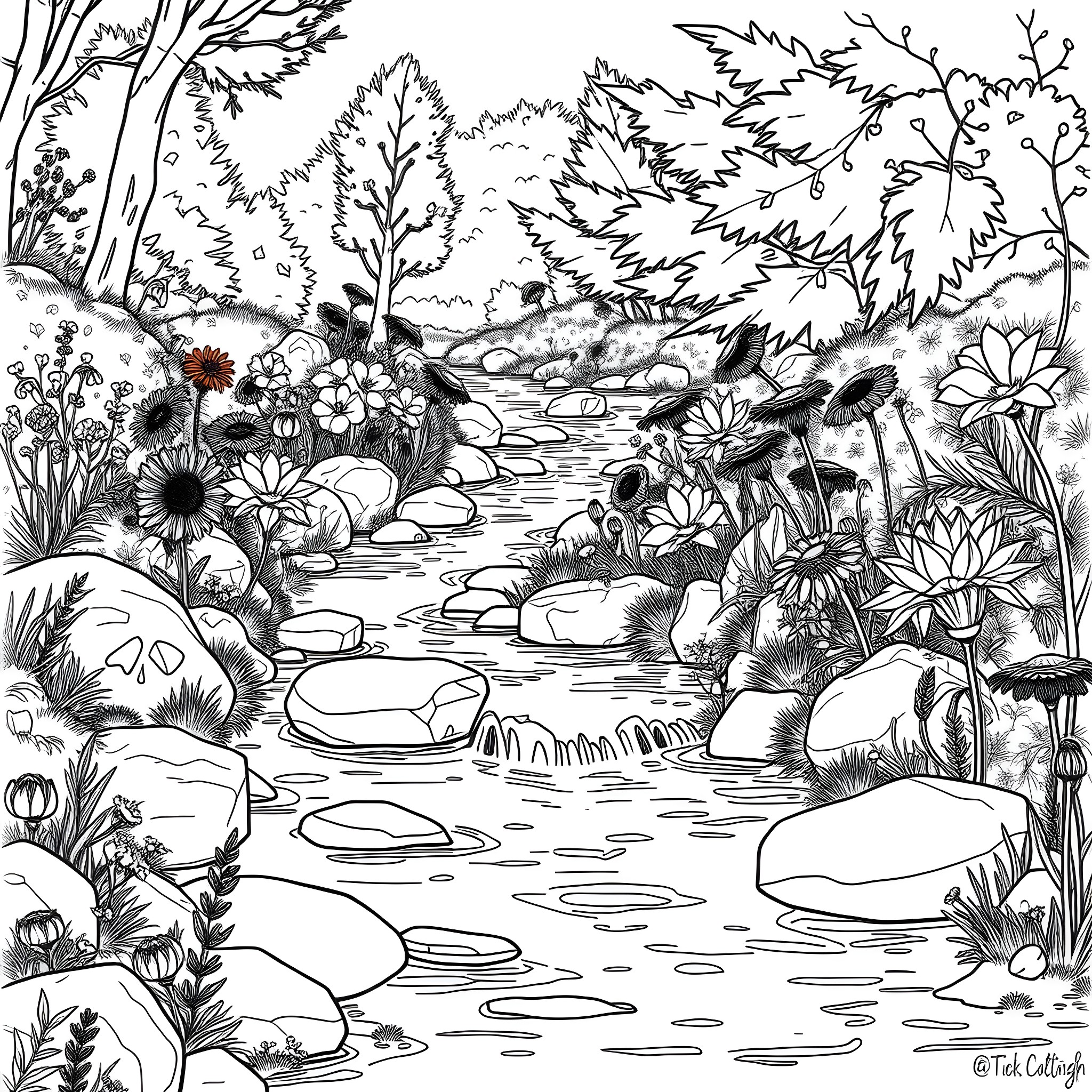 Best Stream Coloring Pages (Free Printable PDF)