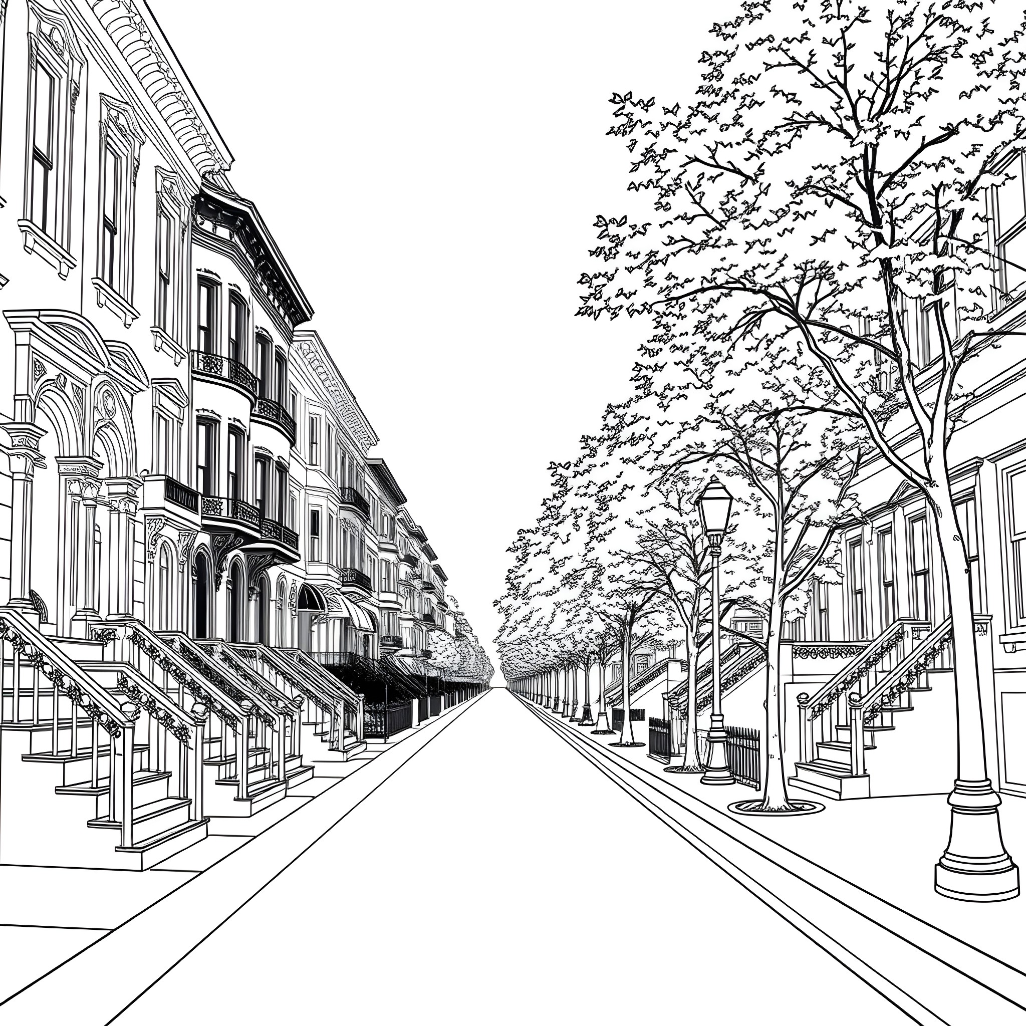 3 Best Brownstone Coloring Pages (Free Printable PDFs)