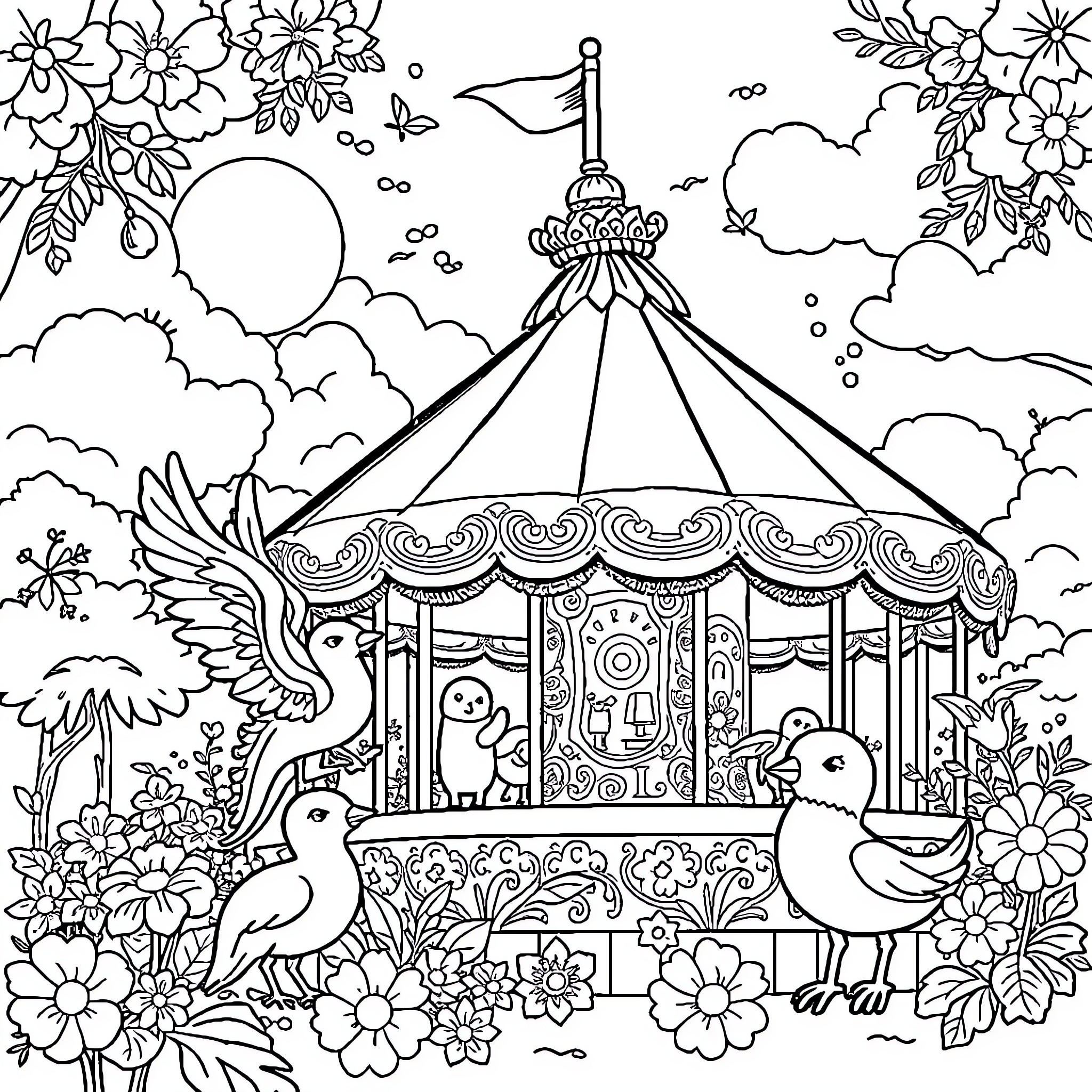 Best Amusement Park Coloring Pages (Free Printable PDF)