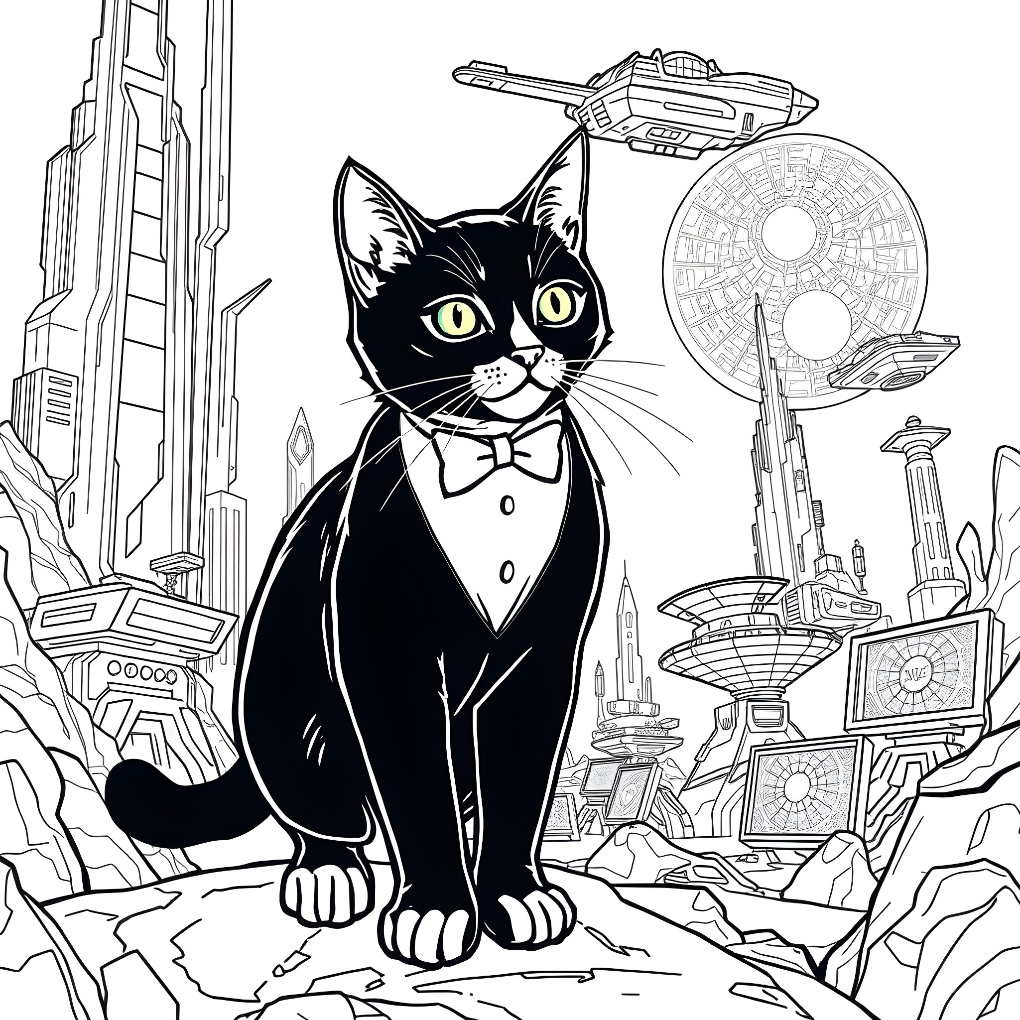 Best Tuxedo Cat Coloring Pages (Free Printable PDF)