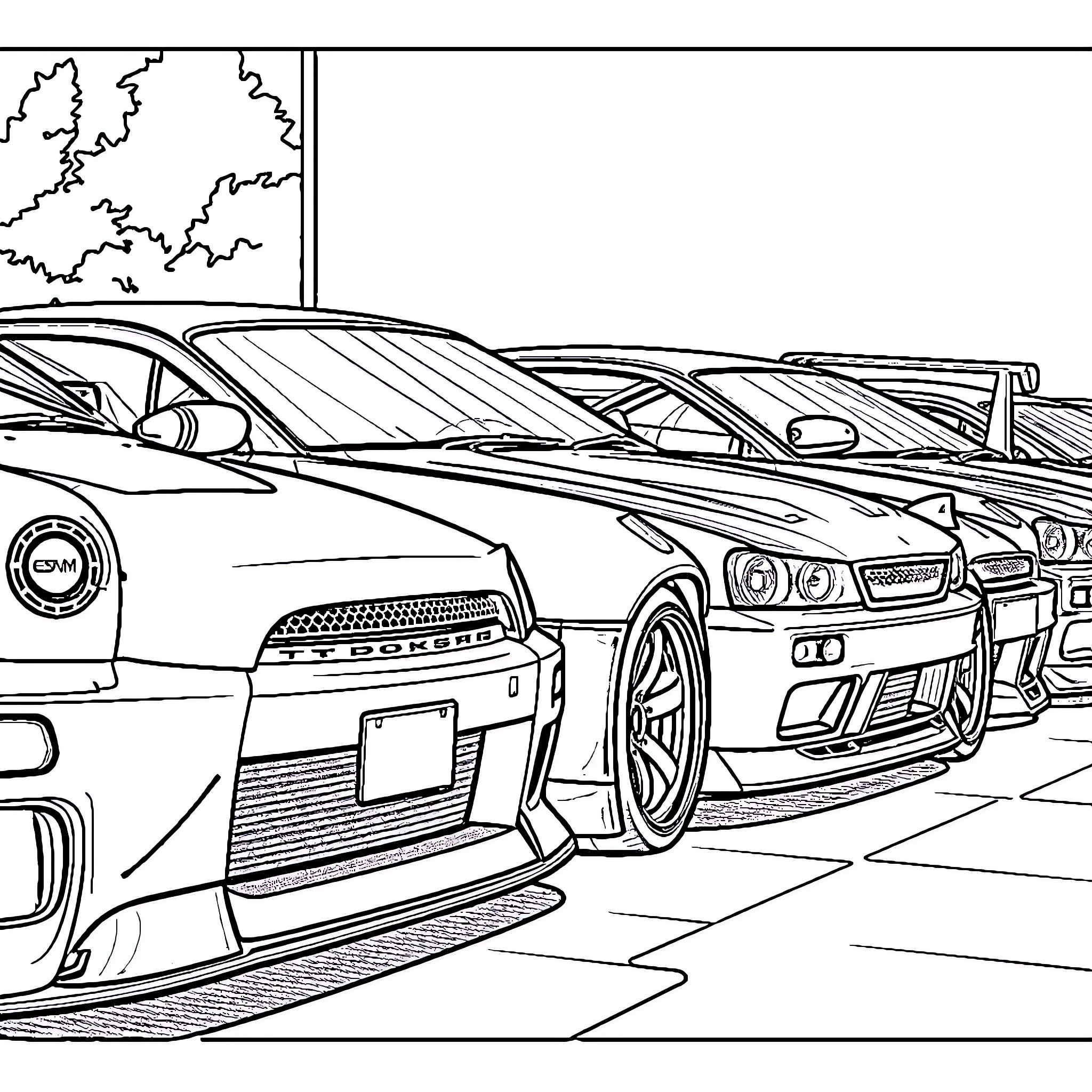 Best JDM Car Coloring Pages (Free Printable PDF)