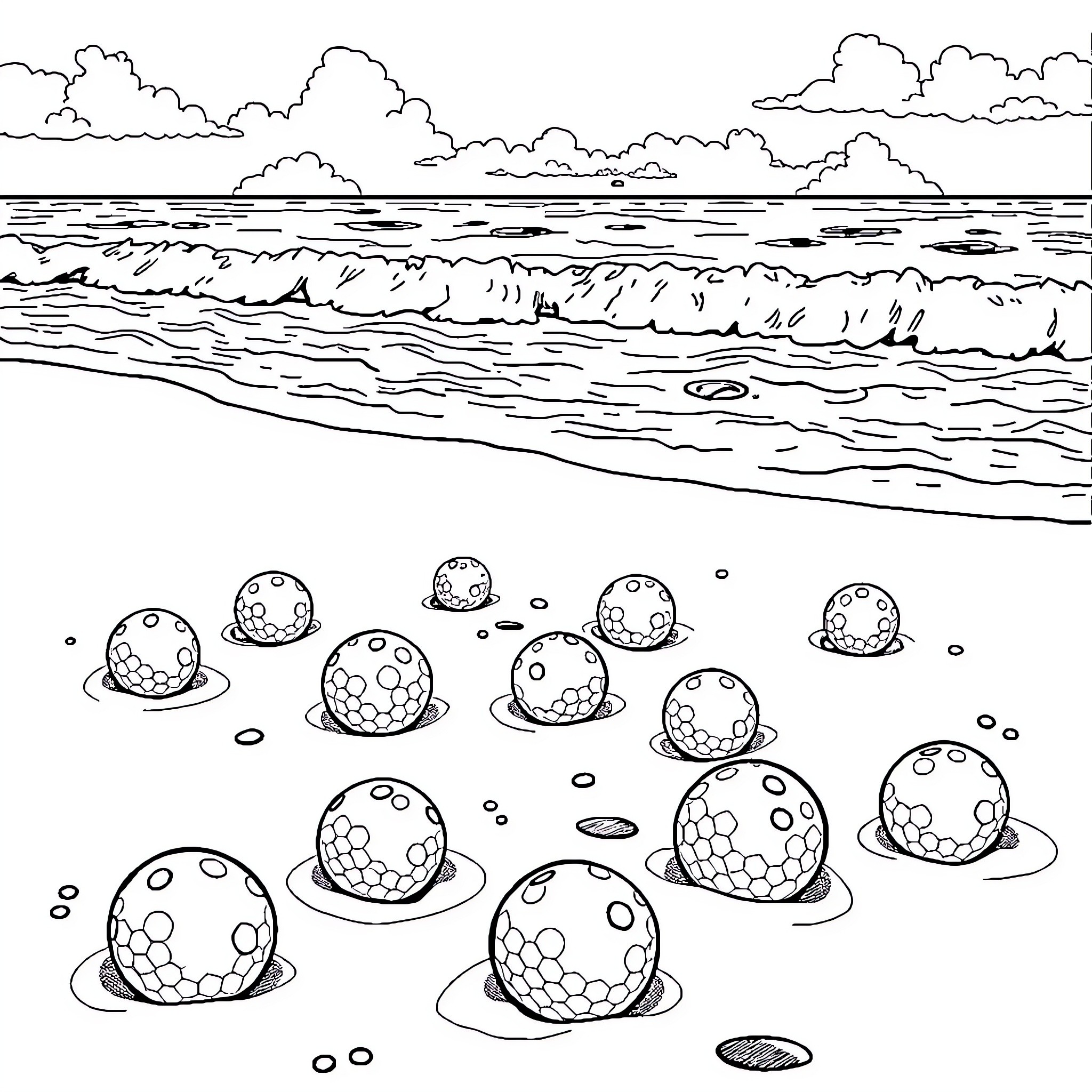 Best Golf Ball Coloring Pages (Free Printable PDF)