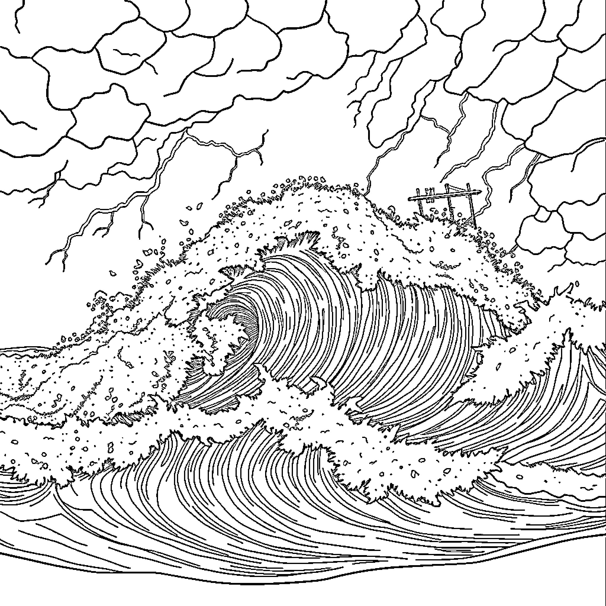 Best Wave Coloring Pages (Free Printable PDF)
