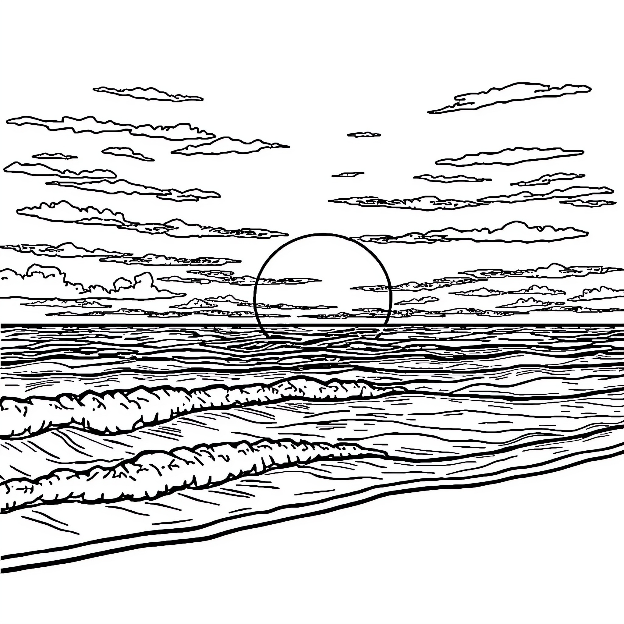 118 Best Sunset Coloring Pages (Free Printable PDFs)