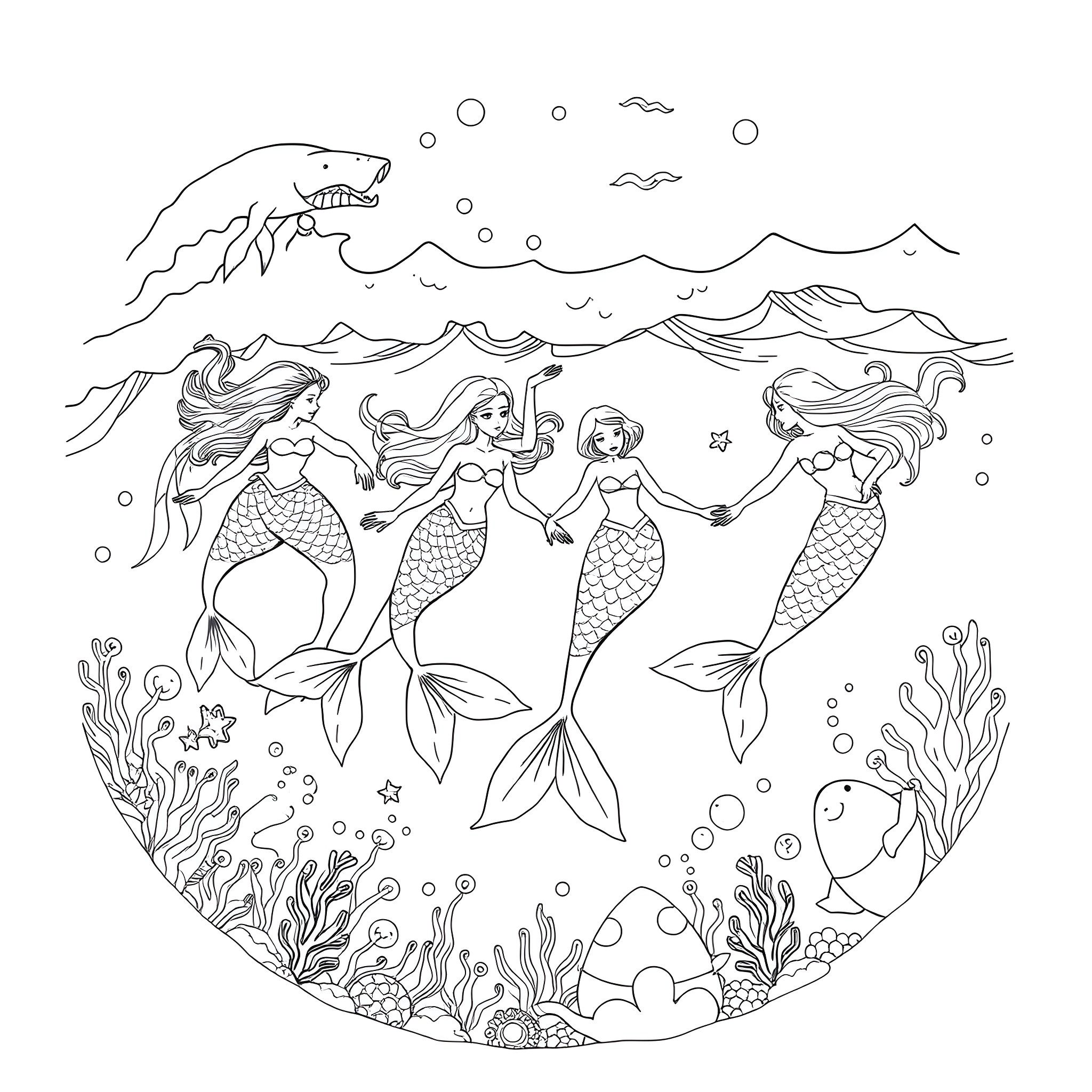 198 Best Mermaid Coloring Pages (Free Printable PDFs)