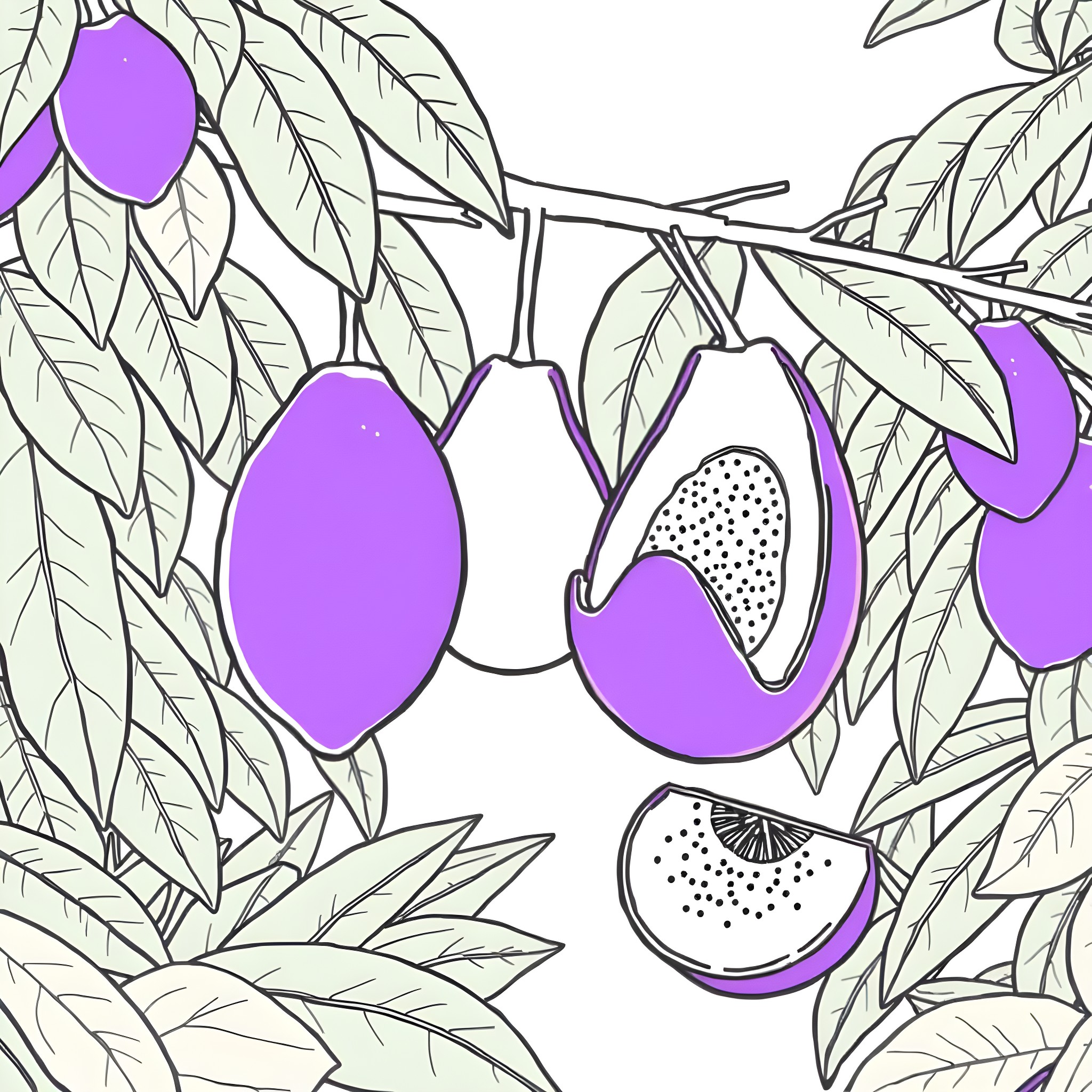 2 Best Açaí Coloring Pages (Free Printable PDFs)